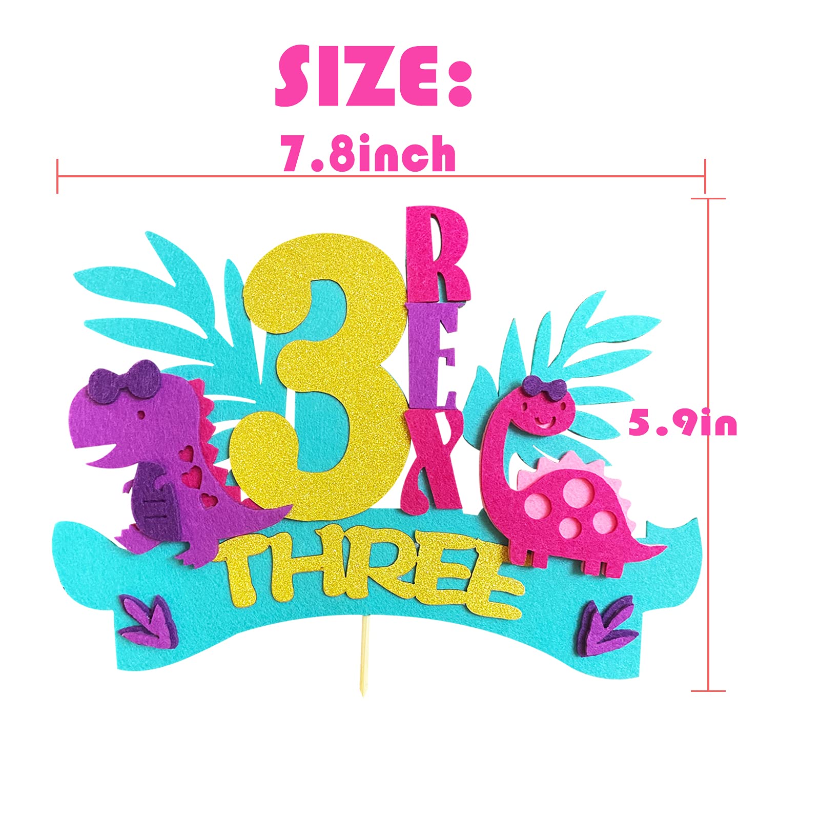 Monster Truck Cake Topper 3 1 Pack Dinosaur 3rd Rex Happy Birthday Cake ...