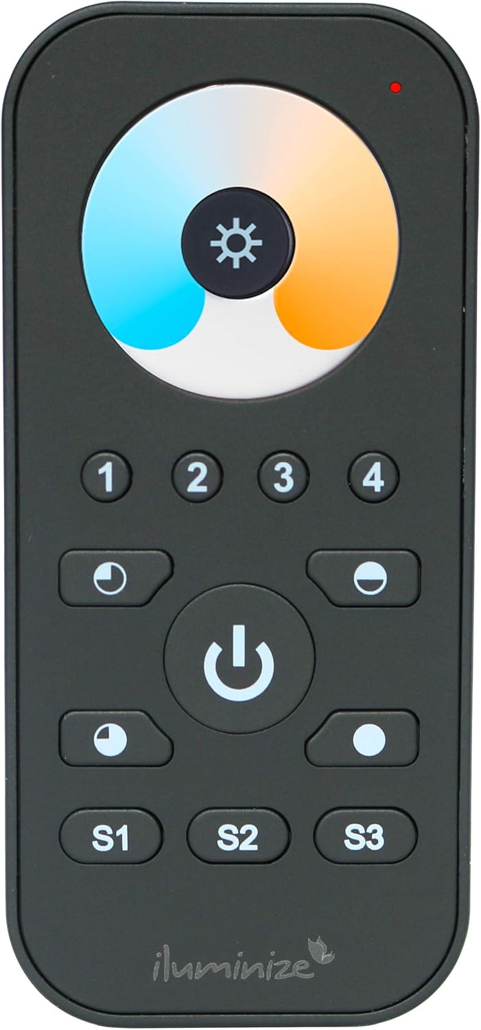 iluminize Fernbedienung Mini mit Touchlink für Duo-weiße LEDs, 4 Zonen ...