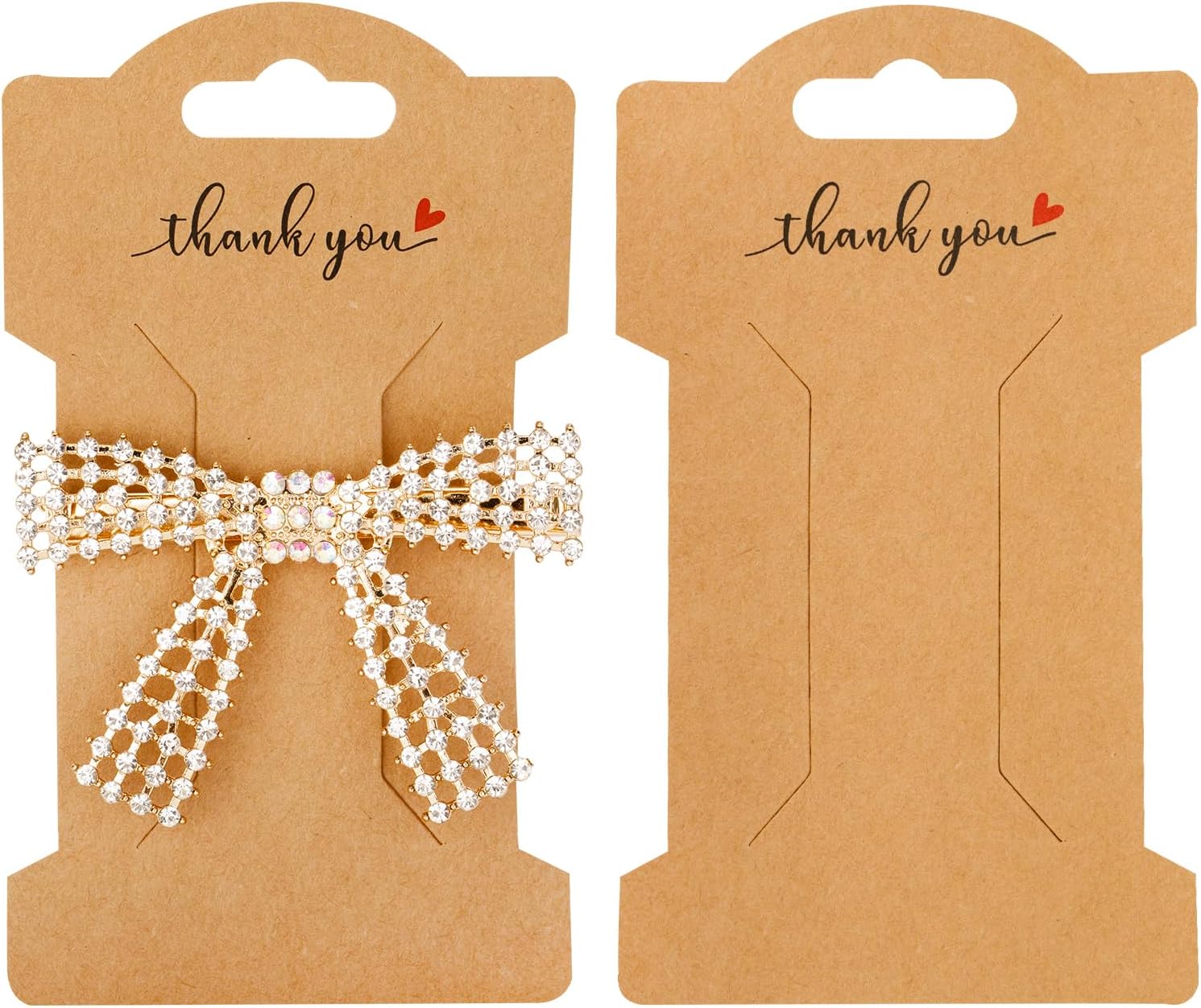 Amazon.com: Anwyll Hair Clip Display Cards, 100 Pcs Kraft Headband ...