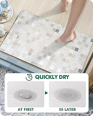 Amazon.com: HelloTree 3PCS Bath Mat Rug Rubber Non Slip Quick Dry Rug Sets Super Absorbent Thin ...