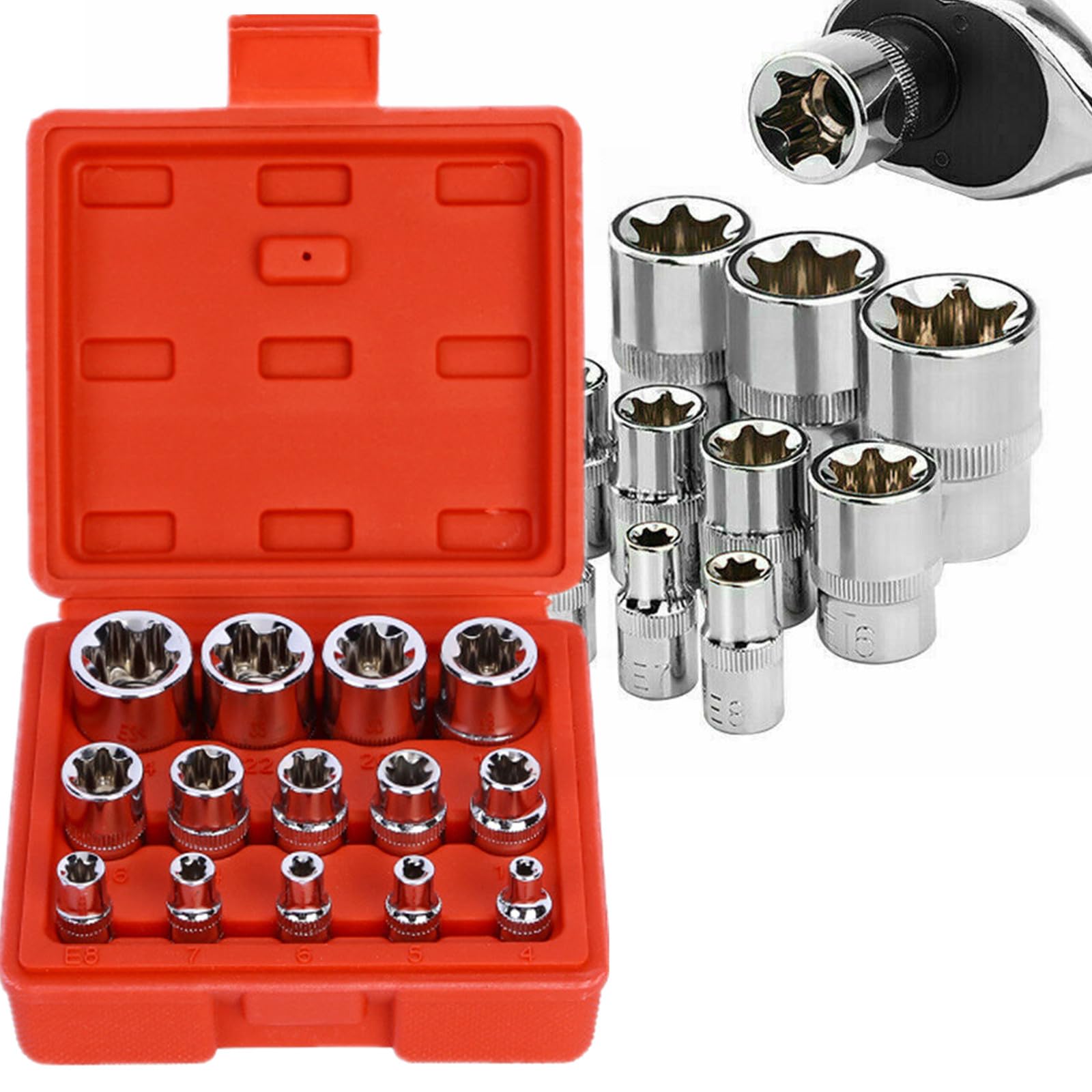 Amazon.com: WinHolder 14-Pieces E-TORX Socket Set - Premium Female Torx ...