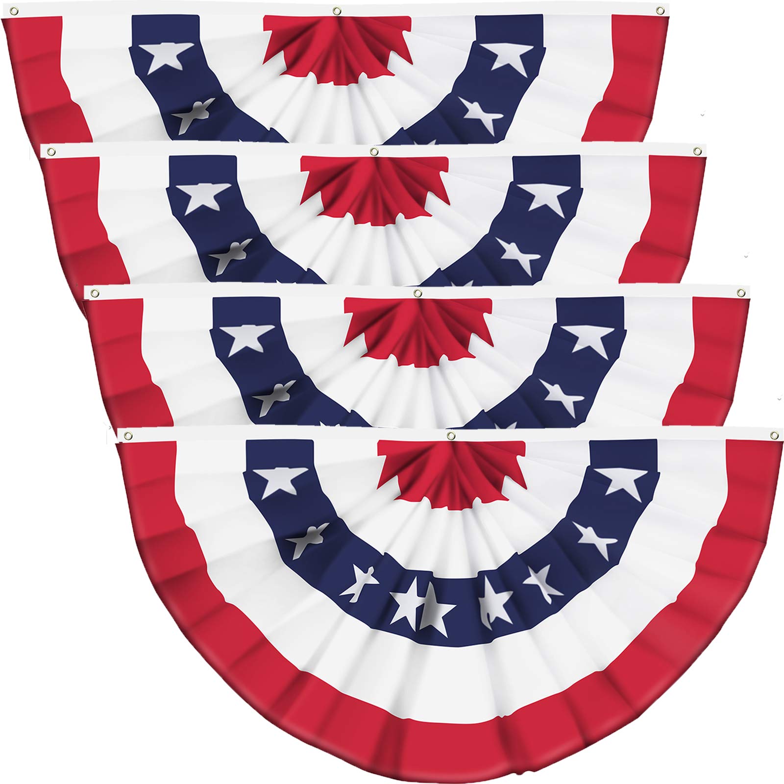 USA Pleated Fan Flag American US Bunting Flag Patriotic Half Fan Banner ...