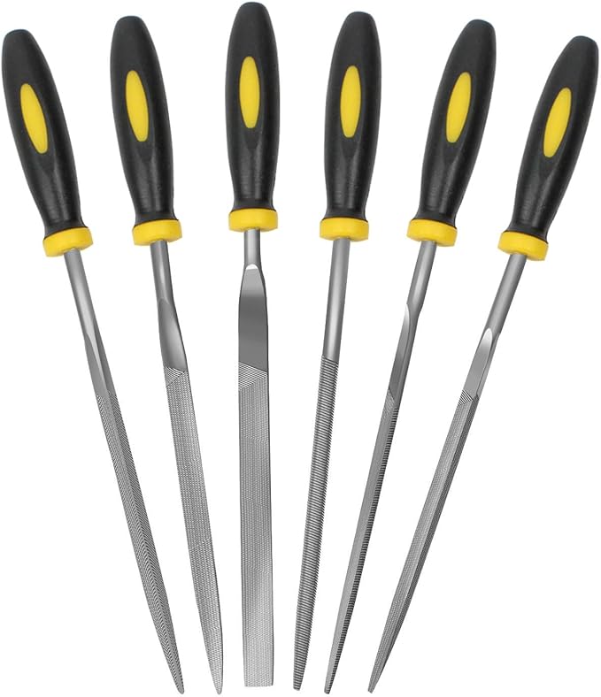 Kalim 6-teiliges Feilen-Set, 14 cm Nadelfeilen, 3 mm Durchmesser ...