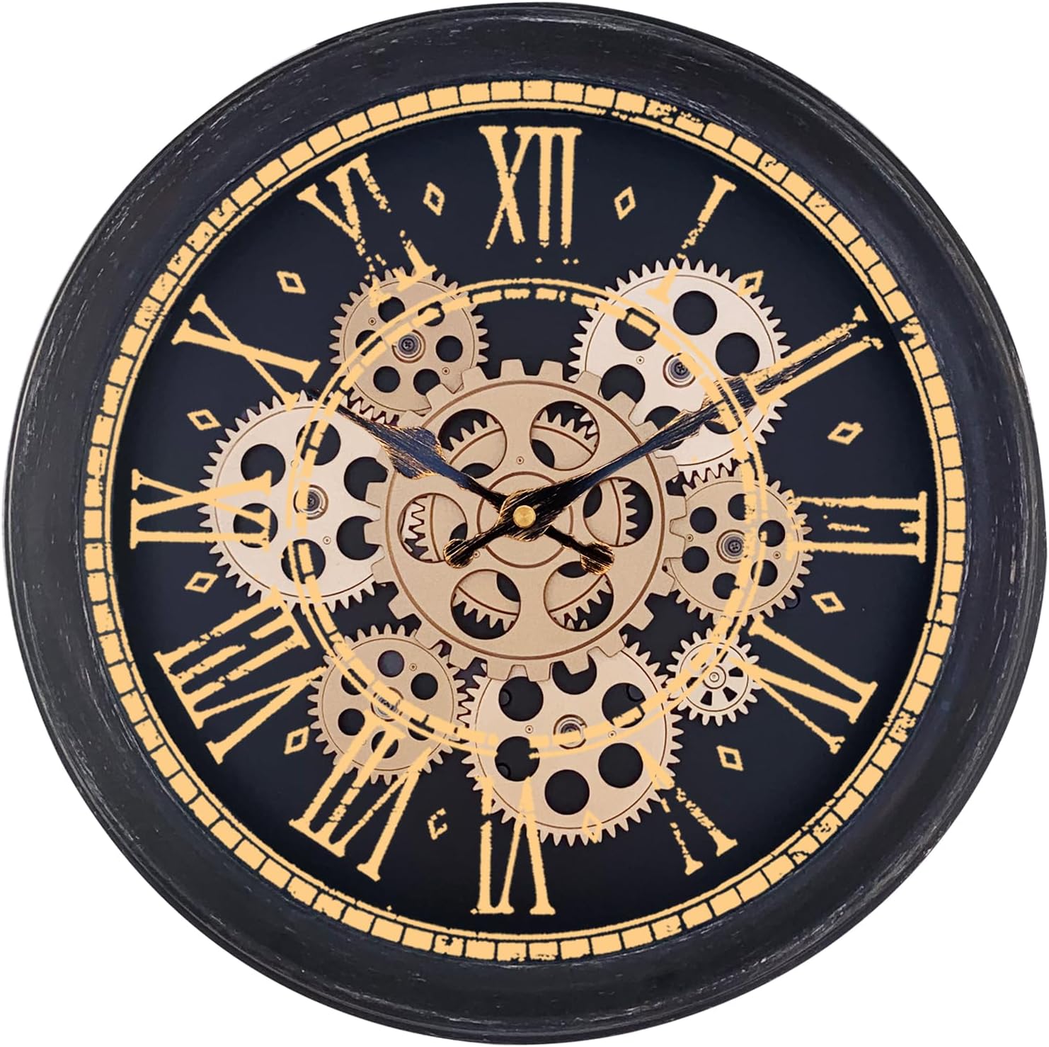 Amazon.com: Westzytturm 14 inch Wall Clock with Real Moving Gears ...