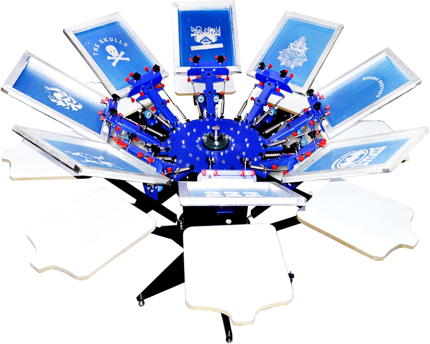 HayWHNKN 8 Color 8 Station Screen Printing Machine Micro-Registration ...