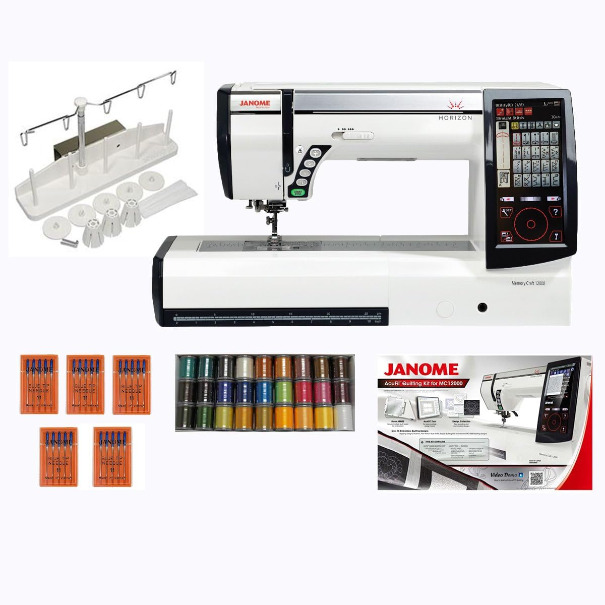 Amazon.com: Janome Horizon Memory 12000 Embroidery with Sewing Machine ...