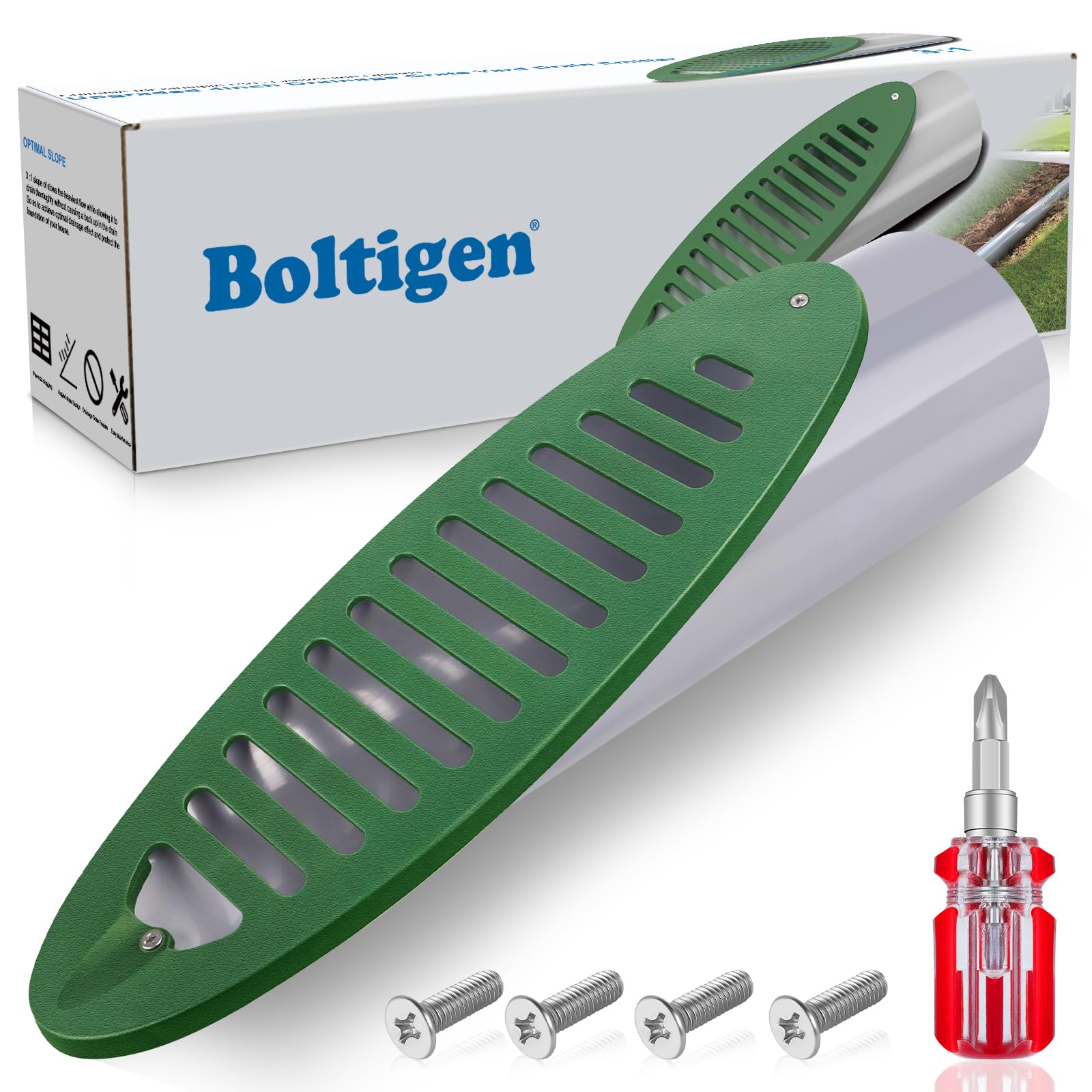 Boltigen 4inch Angled Drainage Grate for Yard Drains, Yard Drain ...