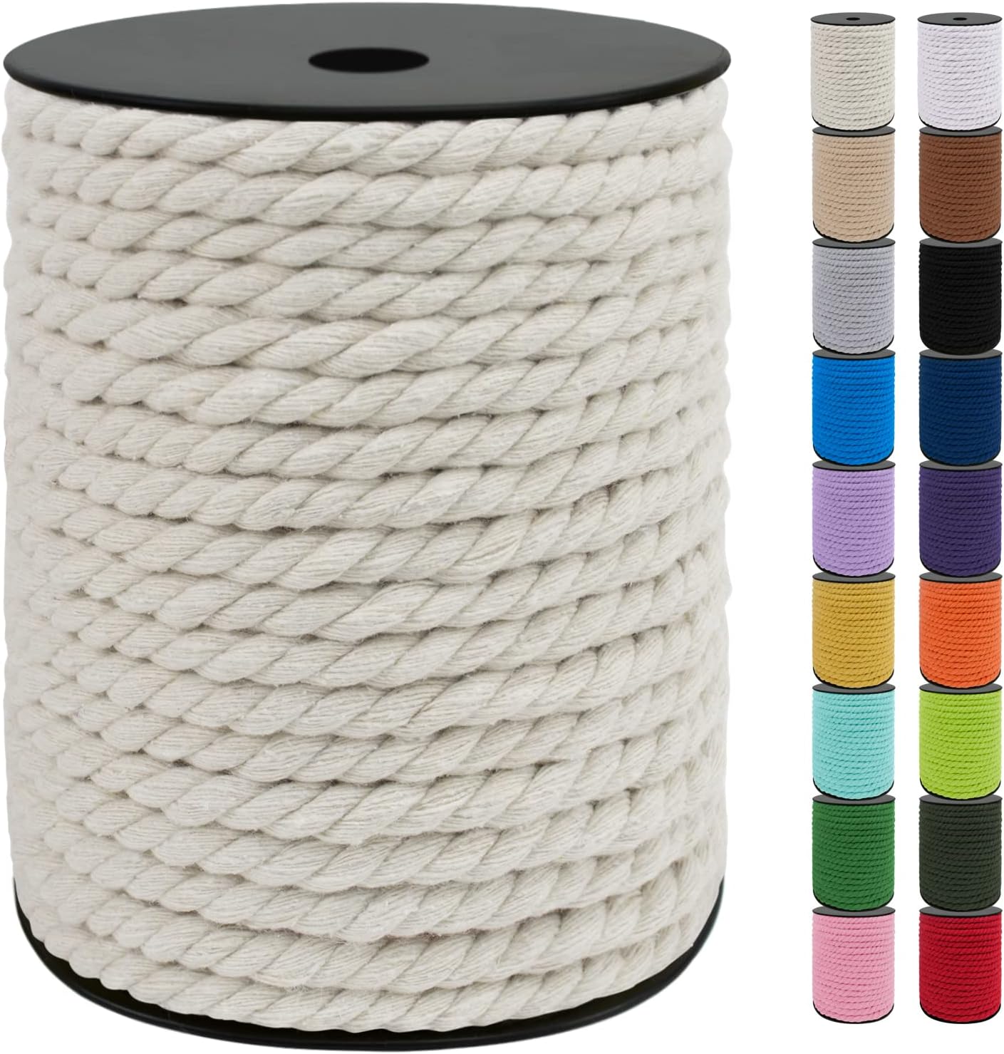 Amazon.com: JeogYong 8mm Macrame Cord, 131 Feet Natural Cotton Macrame ...