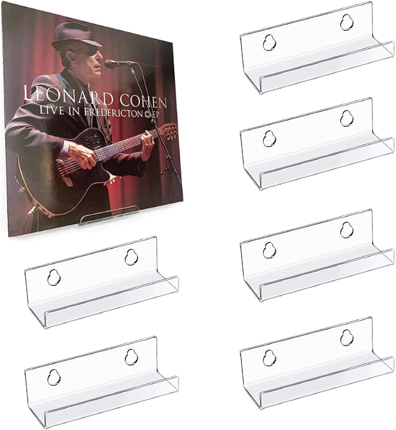 FRILAIF Clear Vinyl Record Wall Mount, 4 inch Vinyl Holder Wall ...