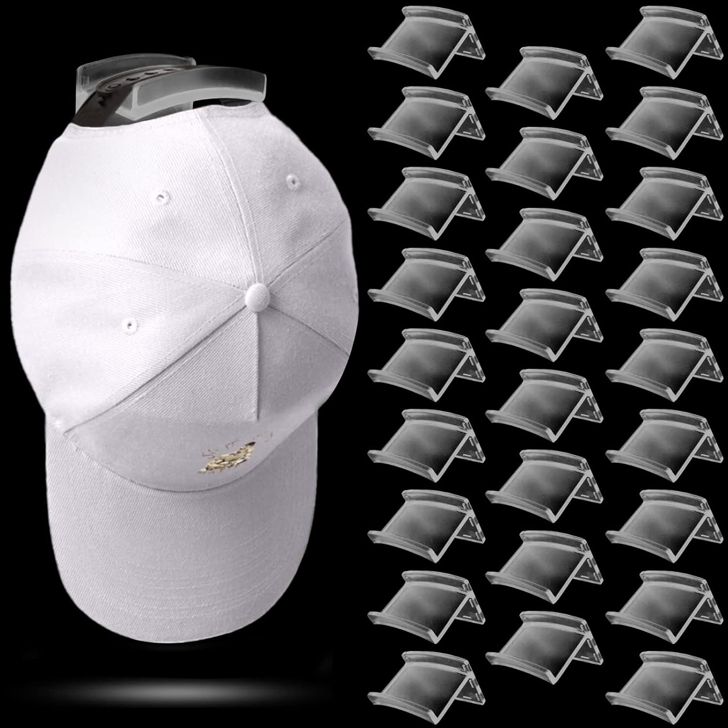 Chapéu de parede Rack - 28-Pack Baseball Cap Hooks - Sem