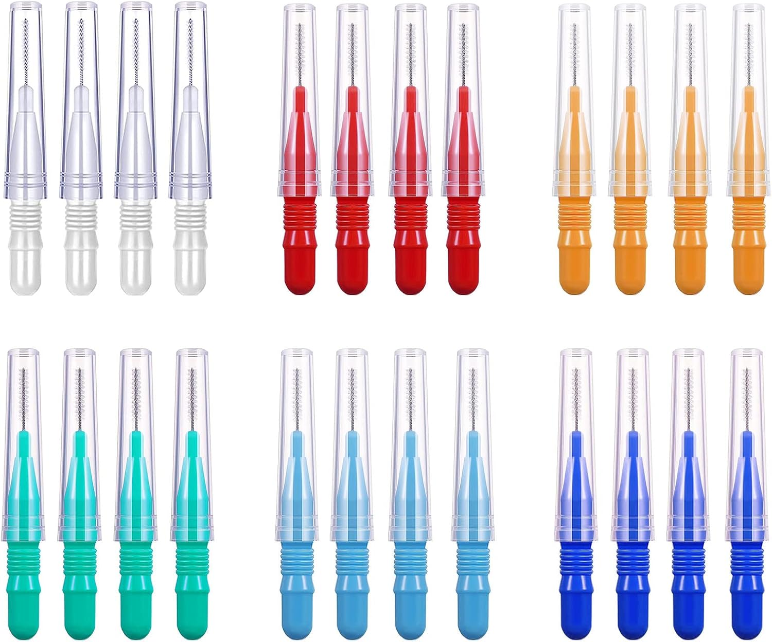 LacyMC 24 Pieces Interdental Brushes,Mini Teeth Brushes,Teeth Cleaner ...