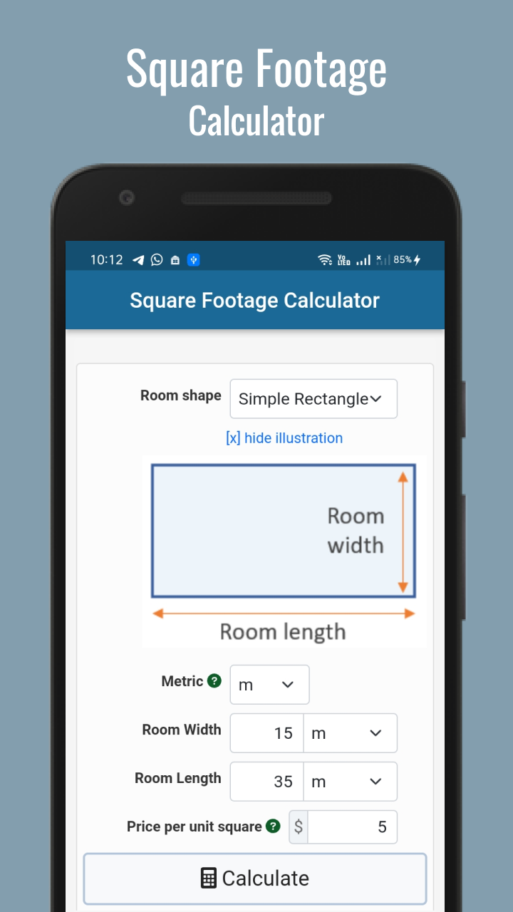 Square Footage Calculator:Amazon.de:Appstore for Android