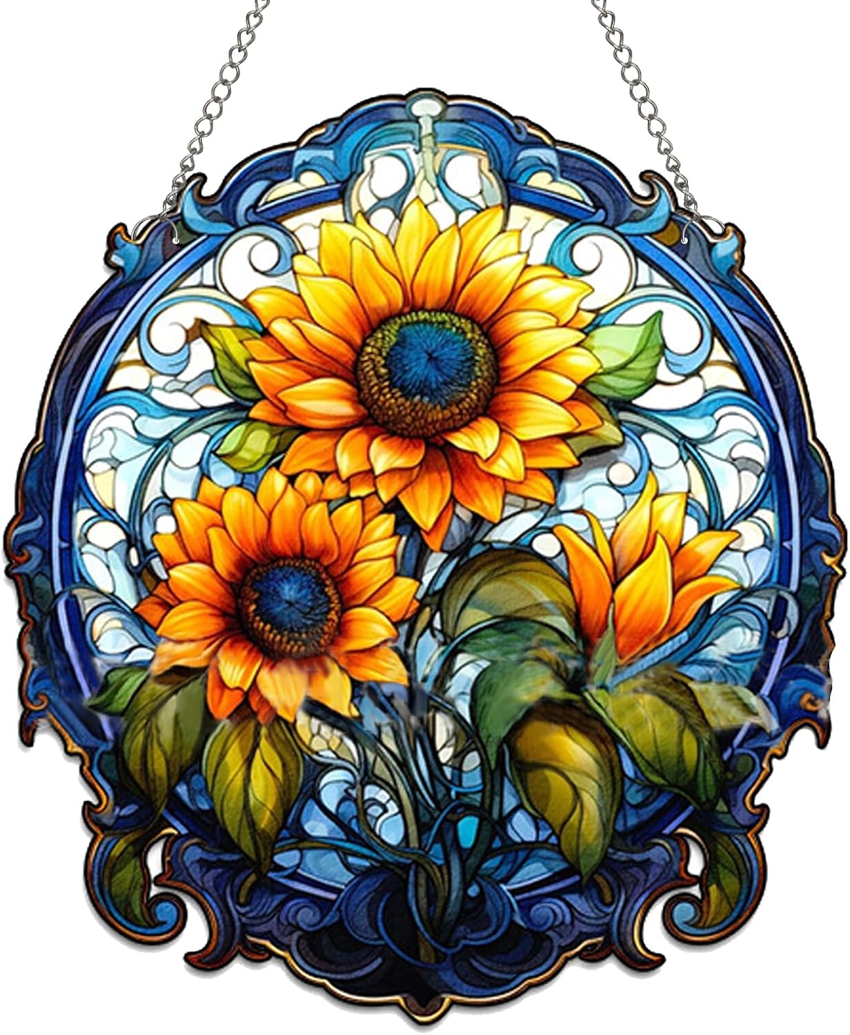 Amazon.com: MATIHAY Classic Vintage Sunflower Suncatcher Acrylic Window ...
