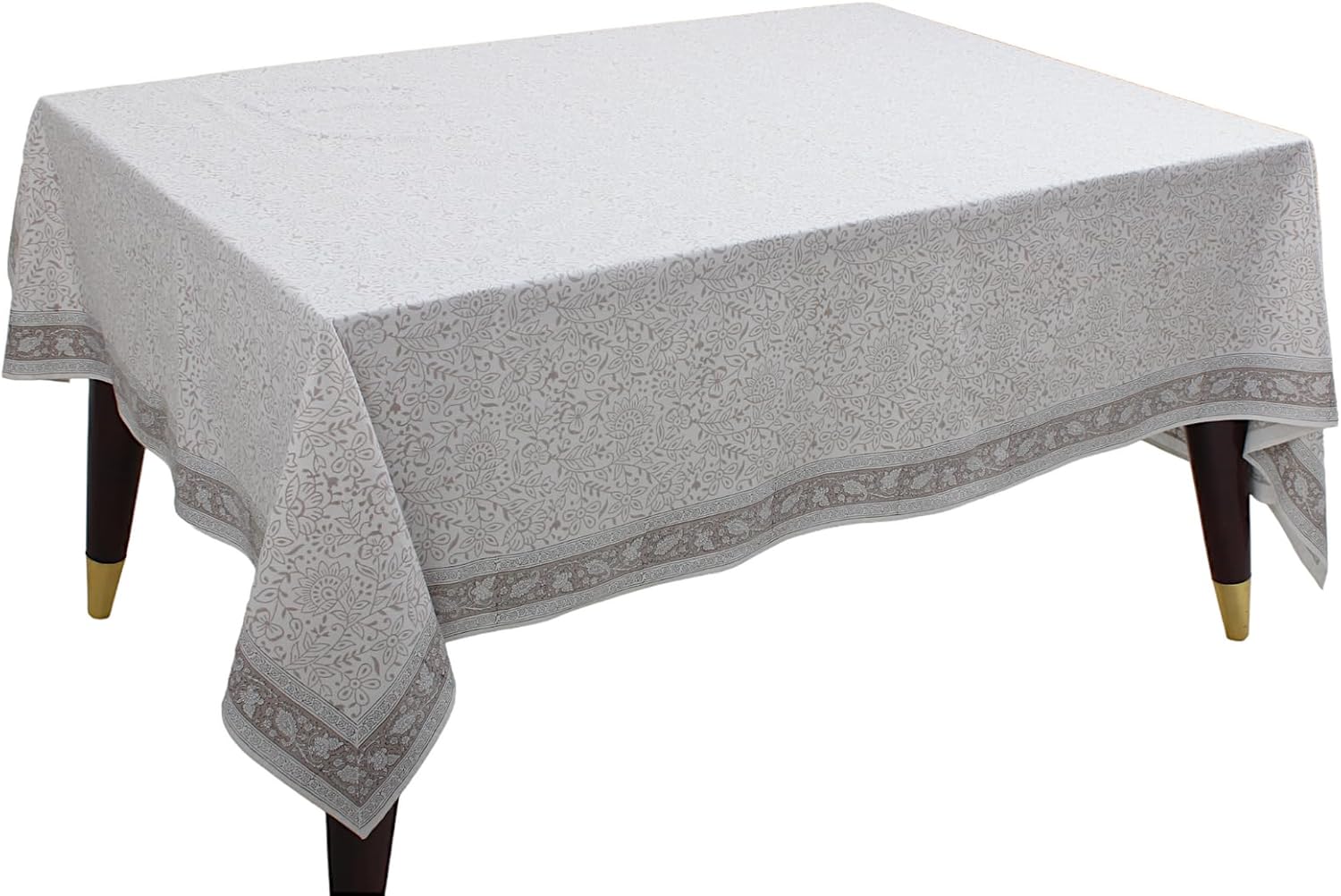 Amazon.com: Ridhi Spring Taupe Jal 72x190 Inches Rectangle 100% Cotton ...