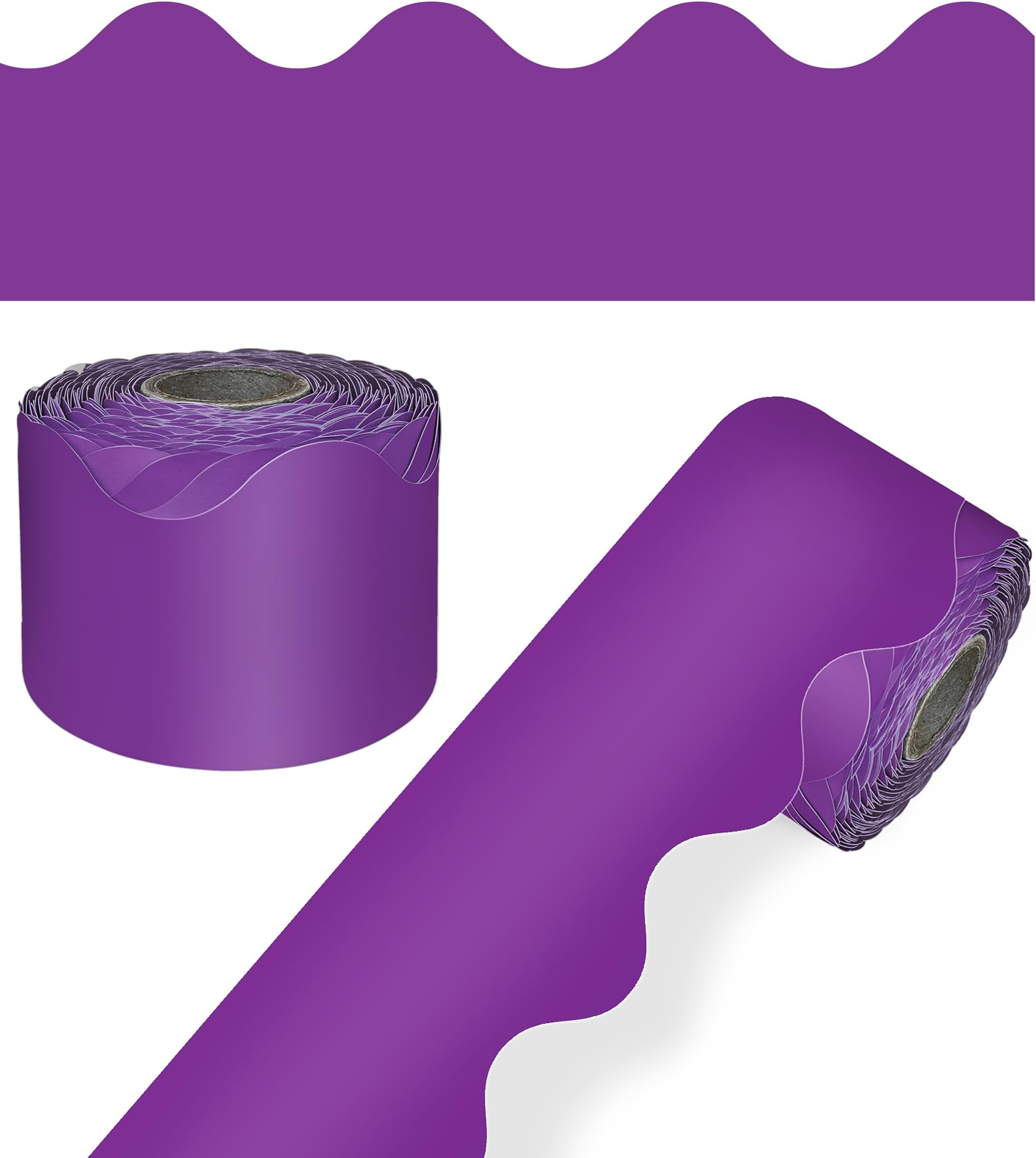Amazon.com: 60 Feet Bulletin Board Borders, Scalloped Rolled Border ...