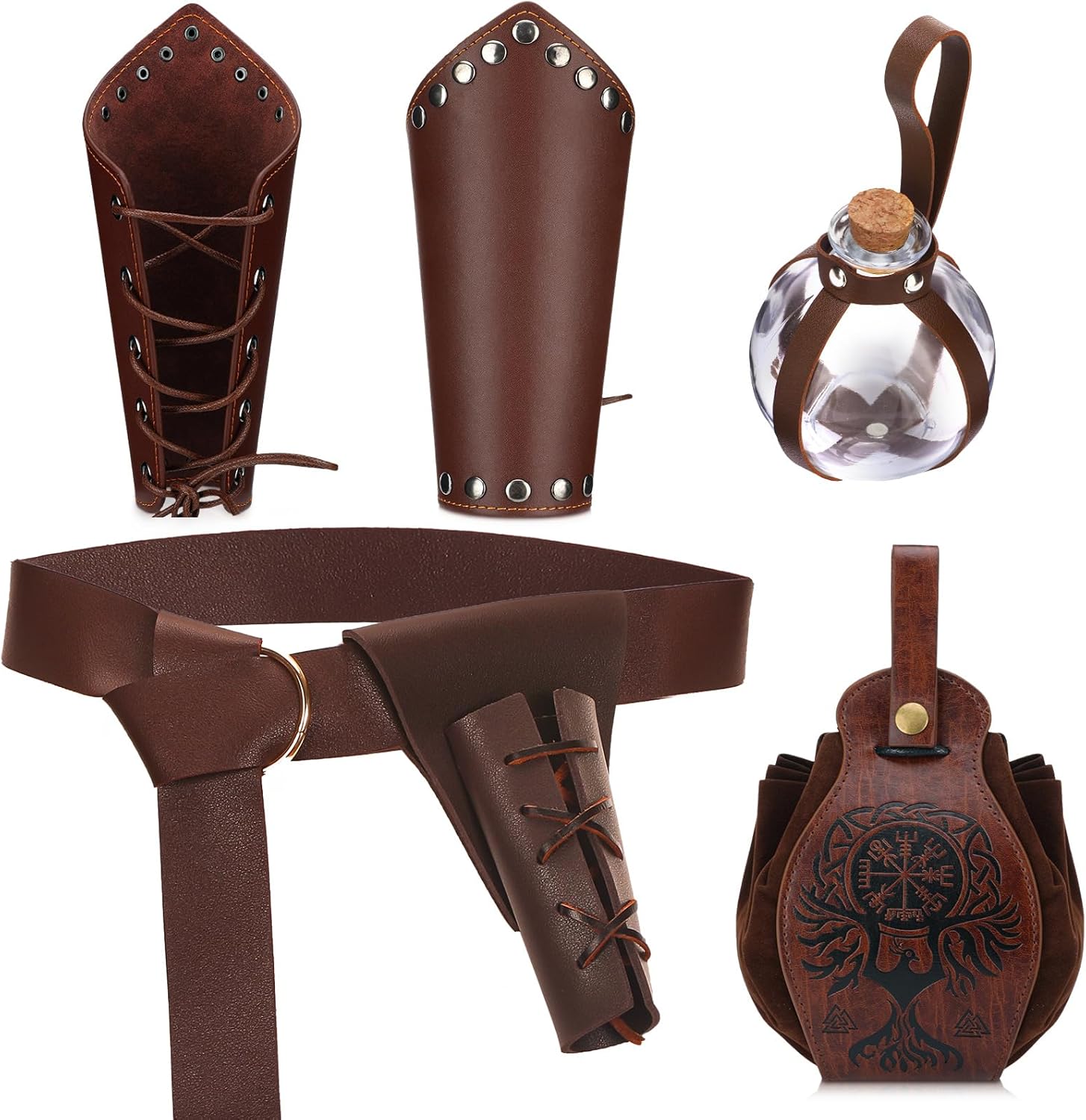 Amazon.com: Jeyiour 6 Pcs Medieval Belt Renaissance Accessories ...