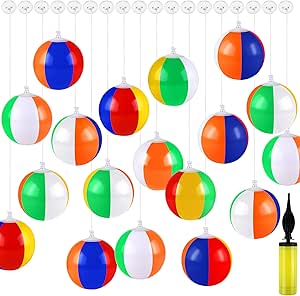 Amazon.com: Aodaer 36 Pieces Mini Beach Balls Bulk 4.7 Inch Inflatable ...