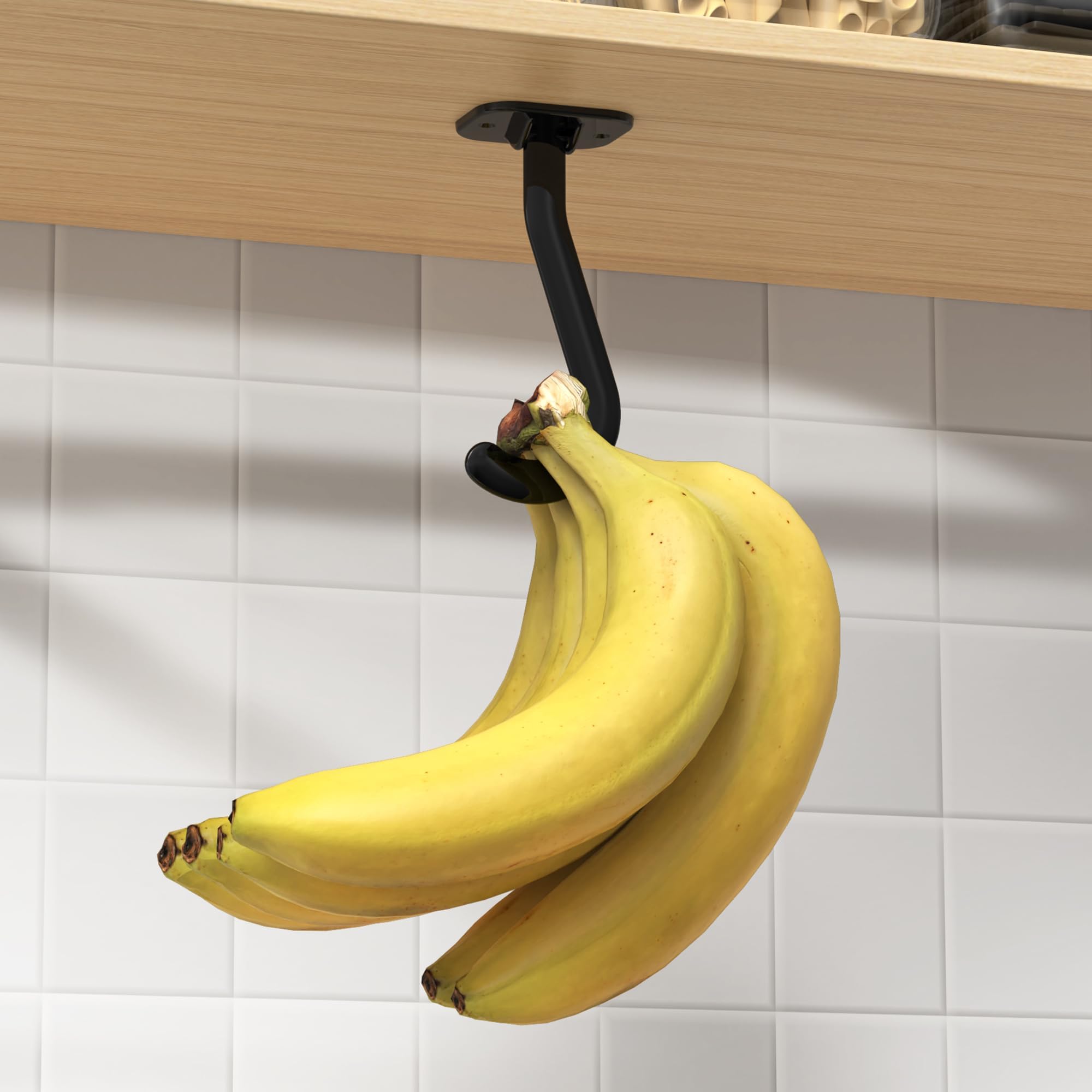 Amazon.com: Dobango Folding Banana Hanger Hook Black 1 Pack, Self ...
