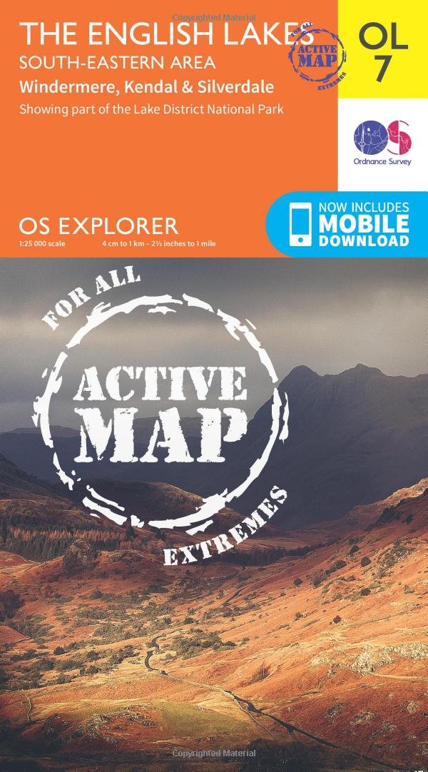 The English Lake District SE Area - OS Explorer Map OL7 Active ...