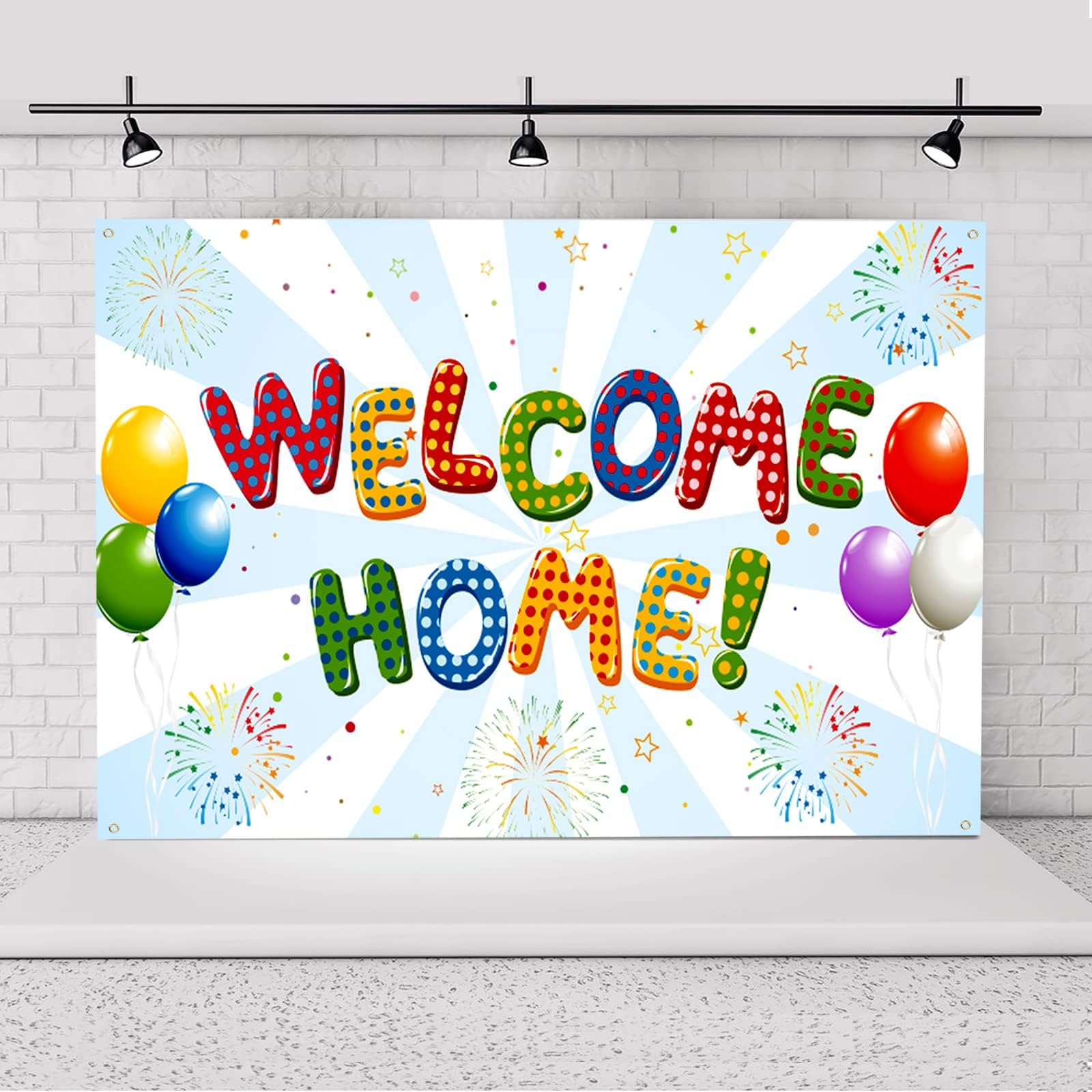 Amazon.com : Labakita Welcome Home Backdrops for Housewarming Patriotic ...