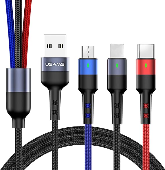 Amazon.com: USAMS Multi USB Cable, 10ft Multi Charger Cable Short ...