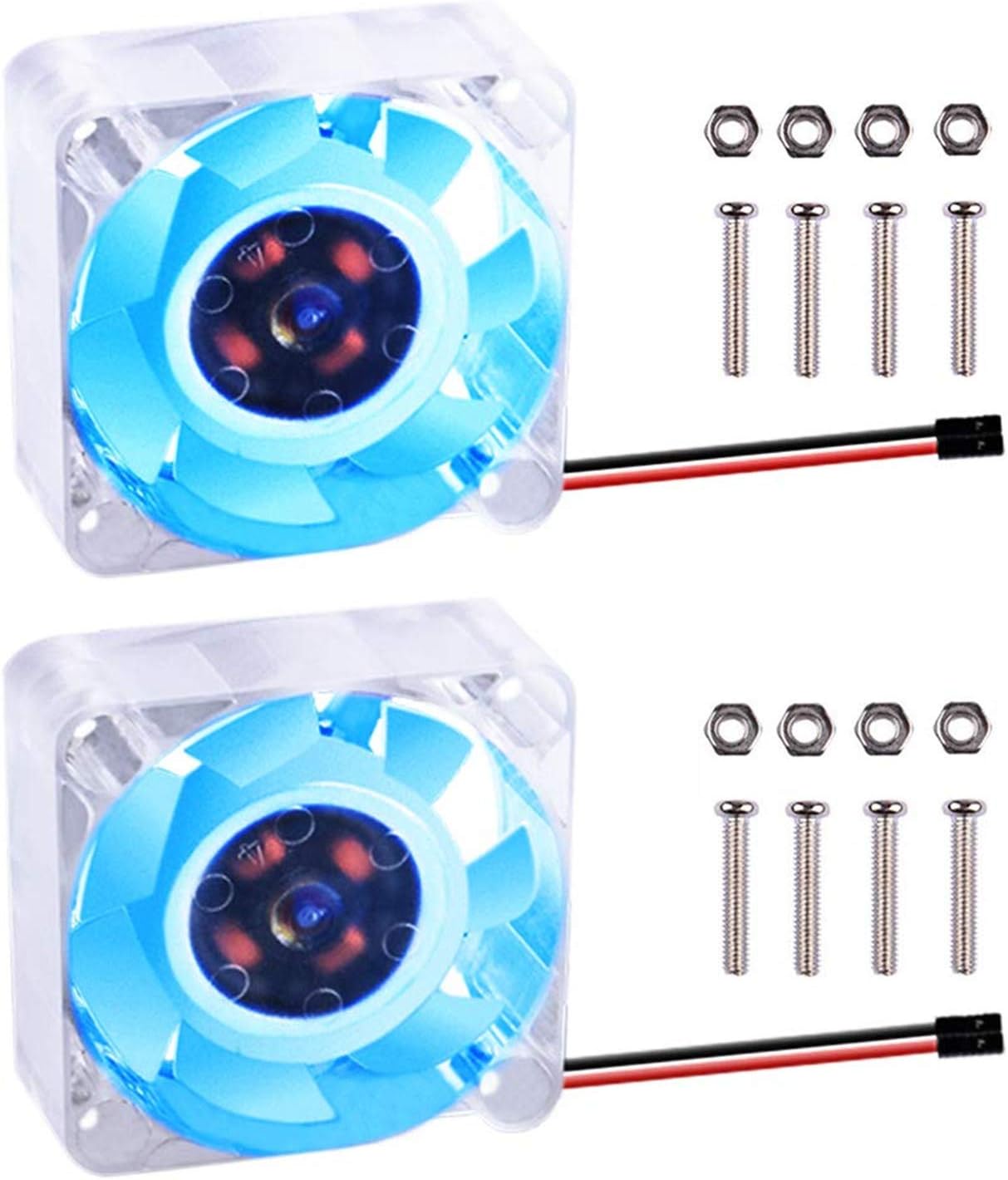 Amazon.com: GeeekPi 2pcs Quiet Pi Cooling Fan 40x40x10mm, 4010 Fan DC ...