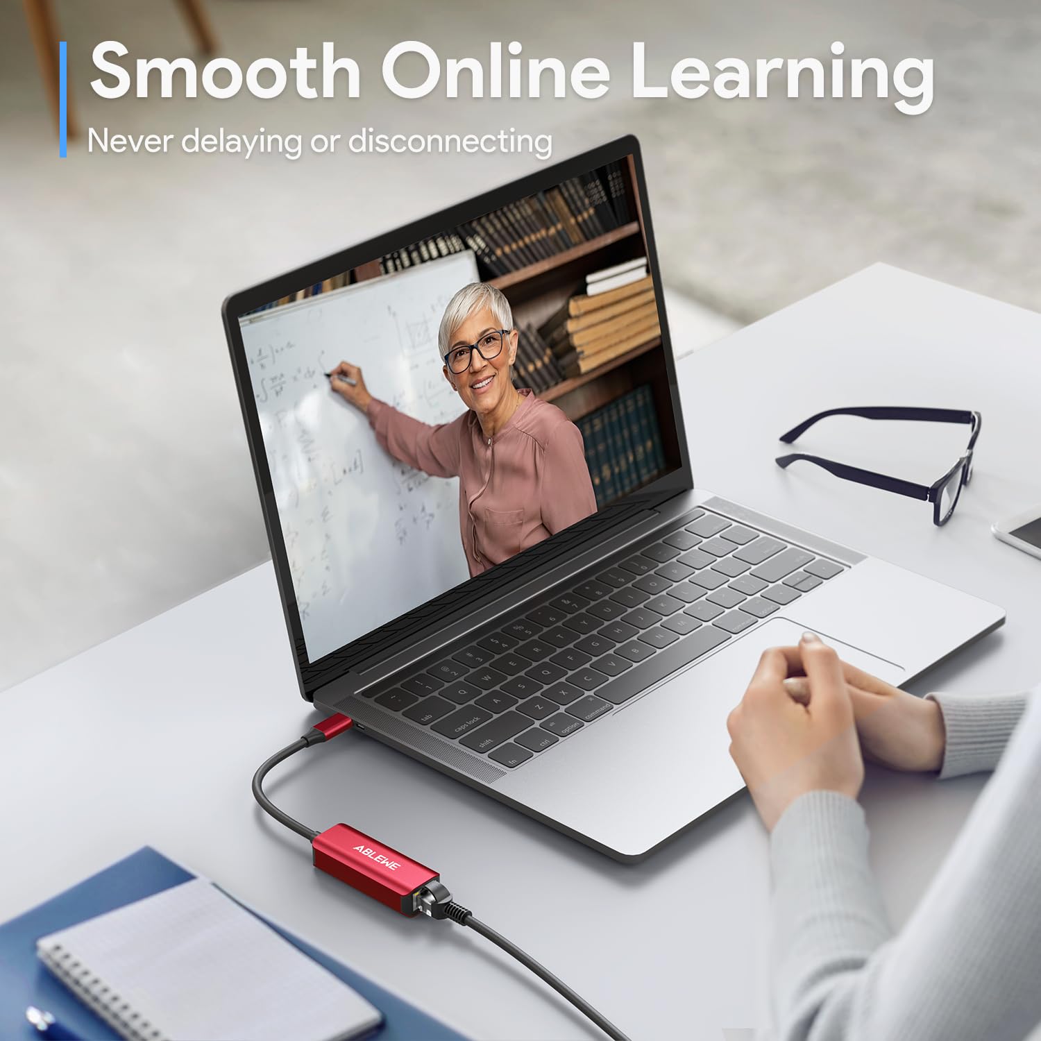 Snapklik.com : ABLEWE USB C To Ethernet Adapter, Type-C To RJ45 Gigabit ...