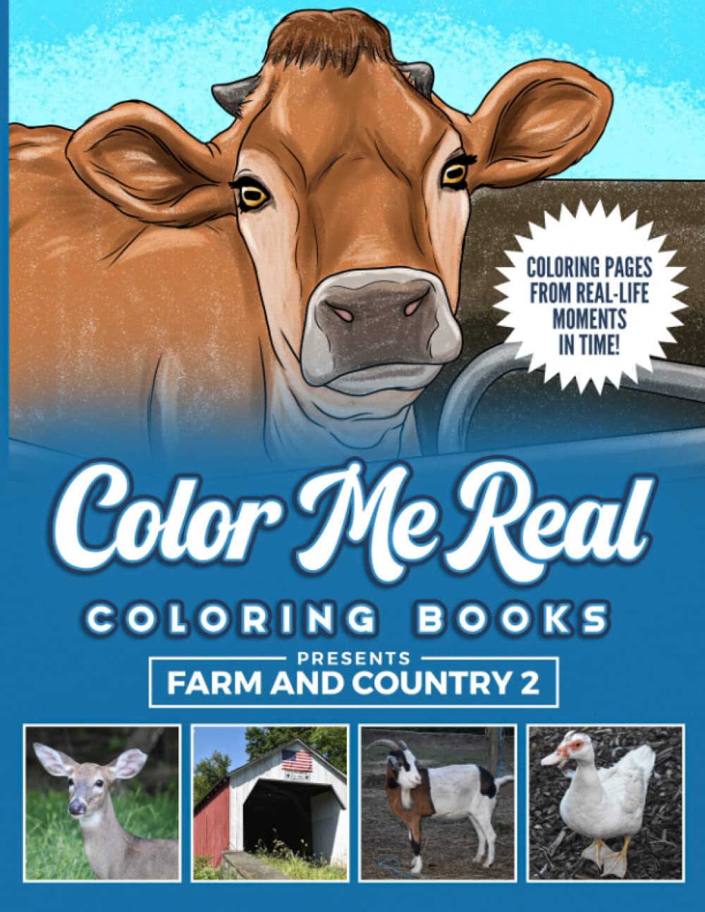 Amazon.com: Color Me Real Coloring Books: Farm and Country Scenes ...