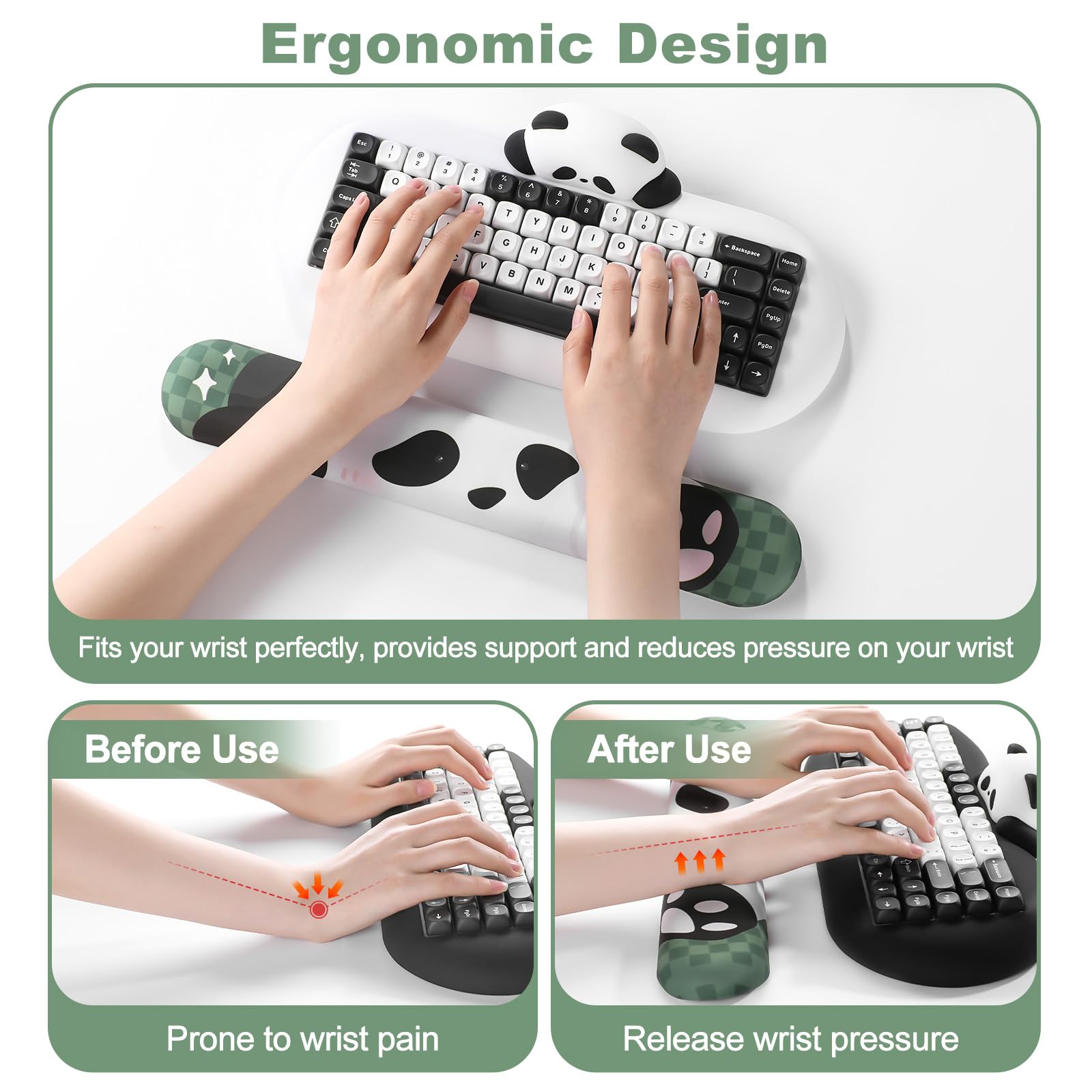 Snapklik.com : YUNZII Ergonomic Keyboard Wrist Support For Typing Pain ...