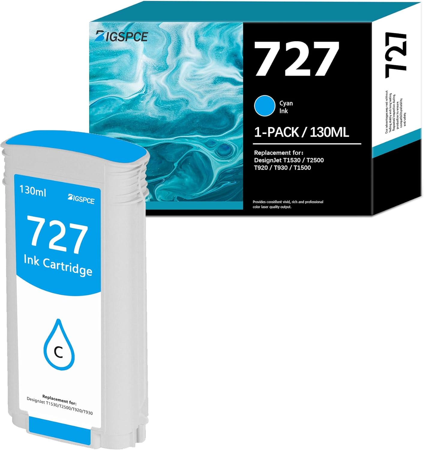 Amazon.com: 727 Cyan Ink Cartridge 130-ml (1-Pack) - BIGSP 727 Ink ...