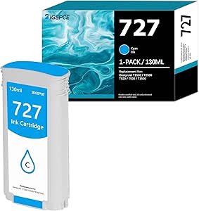 Amazon.com: 727 Cyan Ink Cartridge 130-ml (1-Pack) - BIGSP 727 Ink ...