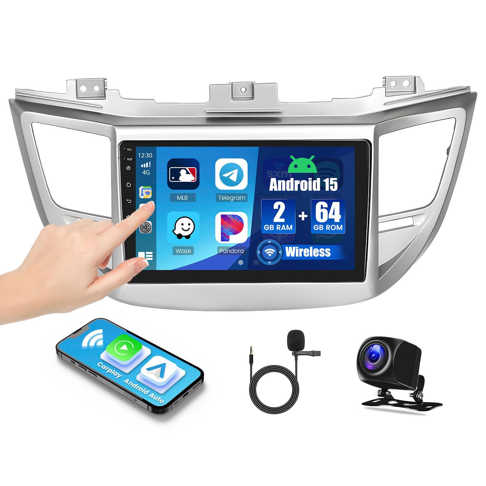 Snapklik.com : 2G+64G Android 15 Car Radio Stereo For Hyundai Tucson ...