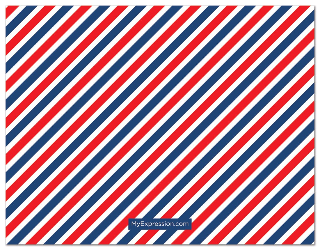 Borde De Rayas Rojas Y Azules Pegatina De Borde De Papelería A Rayas