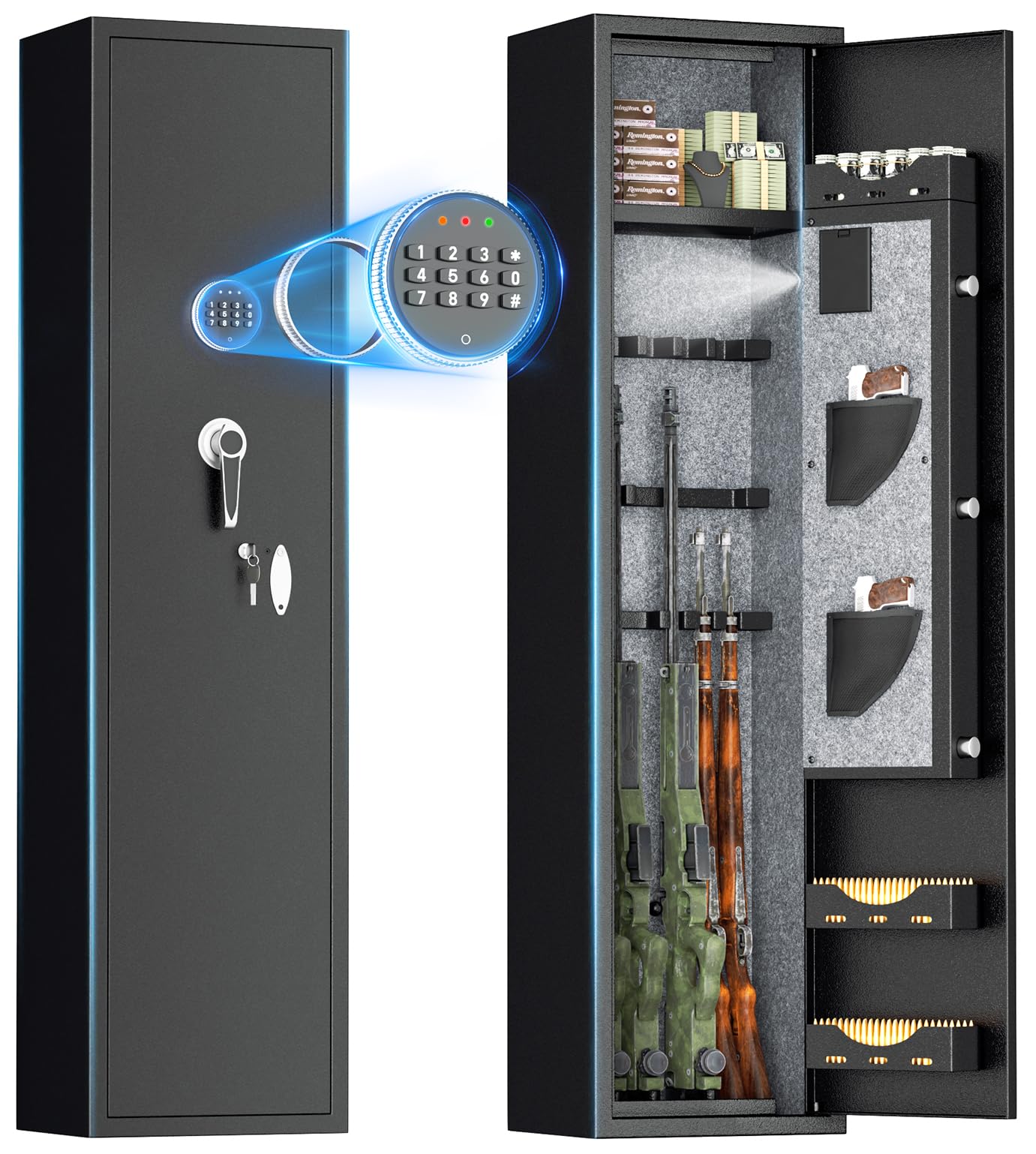 Snapklik.com : INTERGREAT 6-10 Gun Safe For Rifles And Pistols, No ...