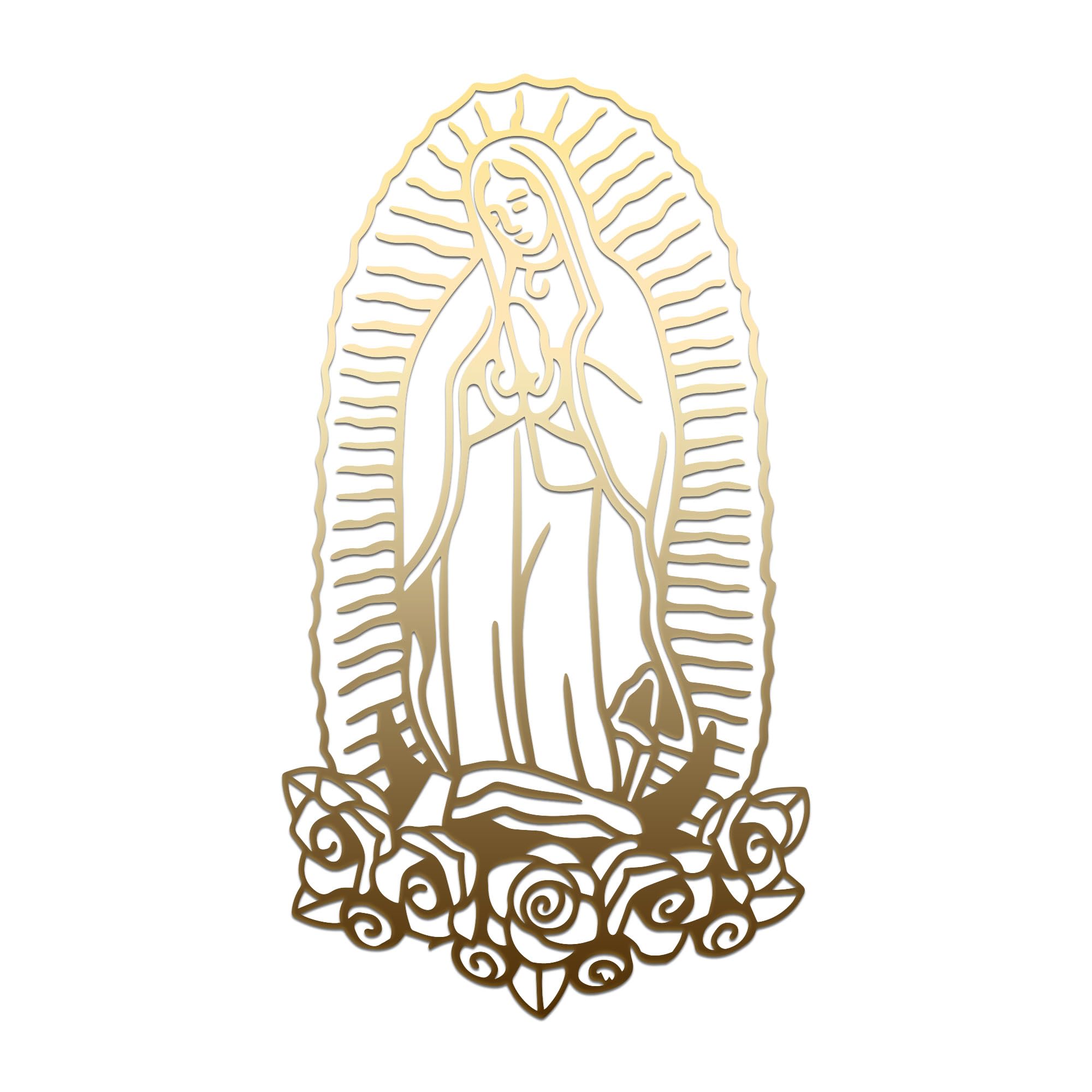 Amazon.com - Virgin Mary Roses Sticker Vinyl Decal Notebook Car Window ...