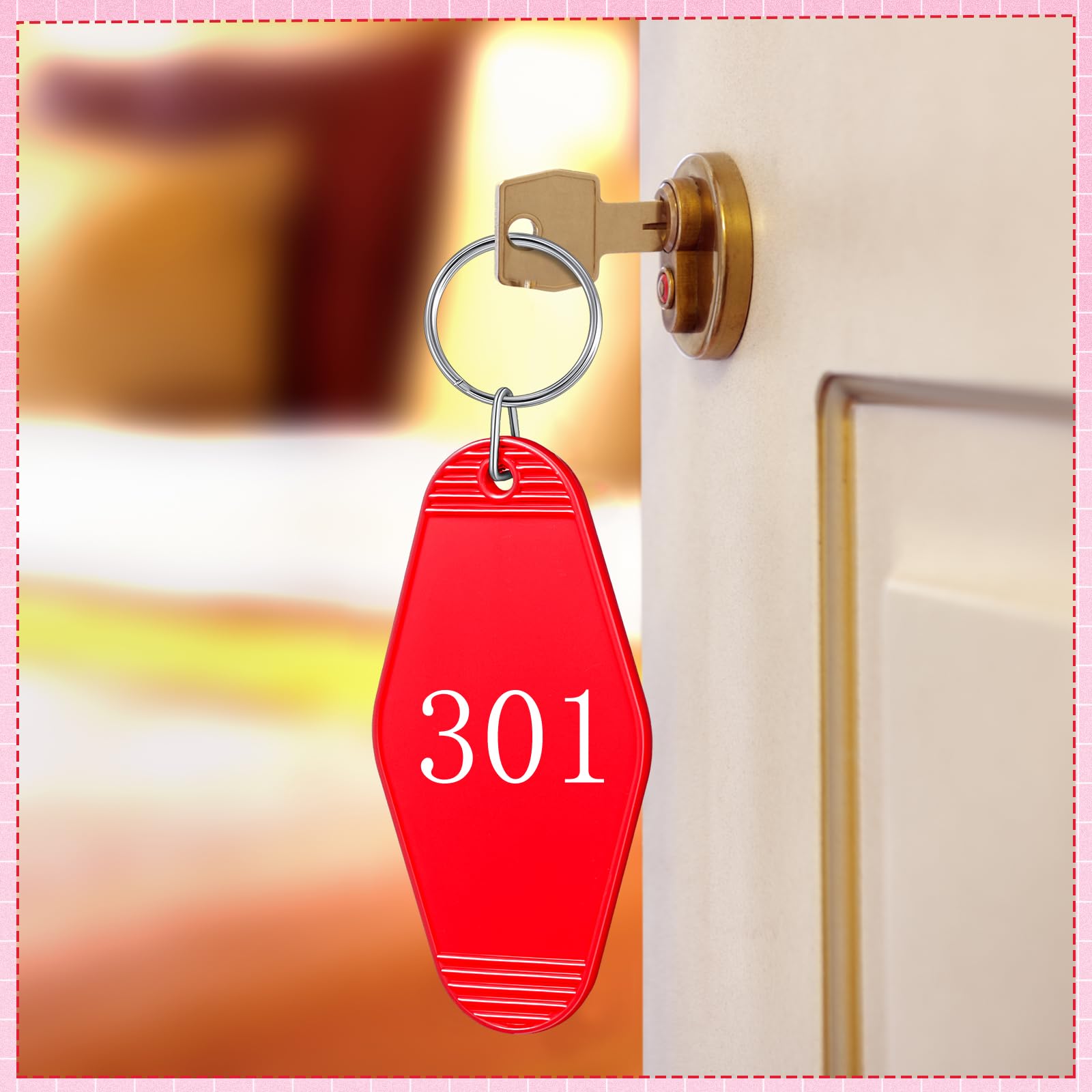 Snapklik.com : Meanplan 60 Pcs Motel Keychain Blank Hotel Sublimation ...