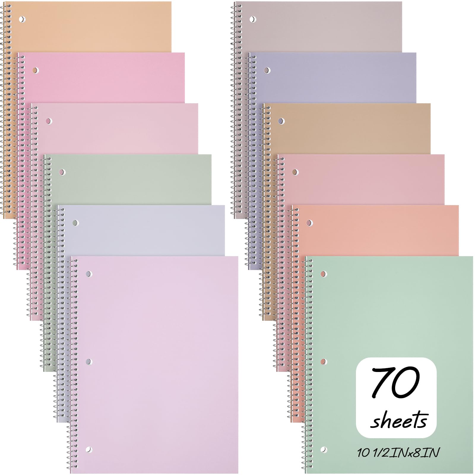 Snapklik.com : Teling 8 Pcs 1 Subject Spiral Notebook For Work College ...