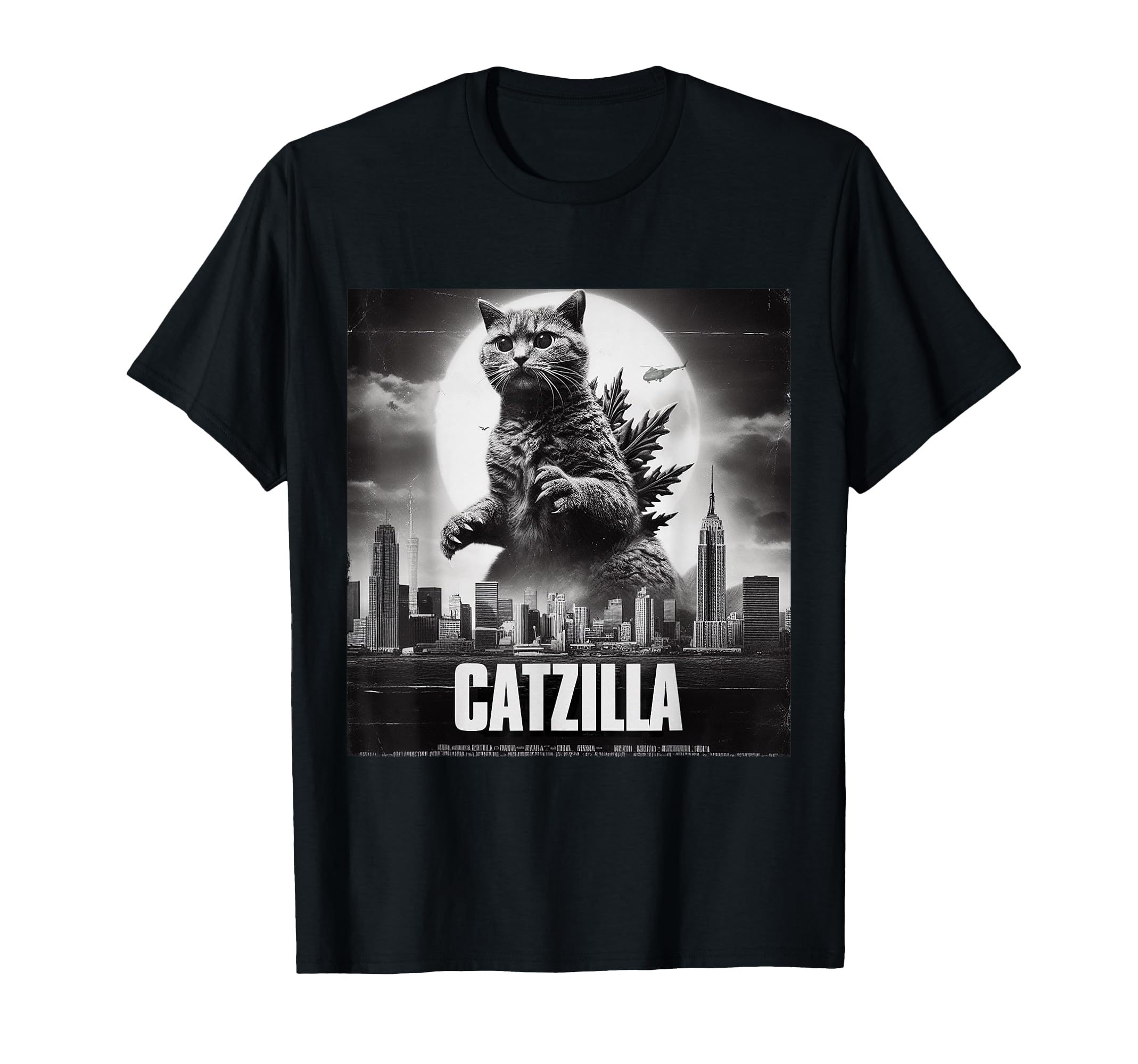 Amazon.com: Catzilla Cat Japanese Art Funny T-Shirt : Clothing, Shoes ...