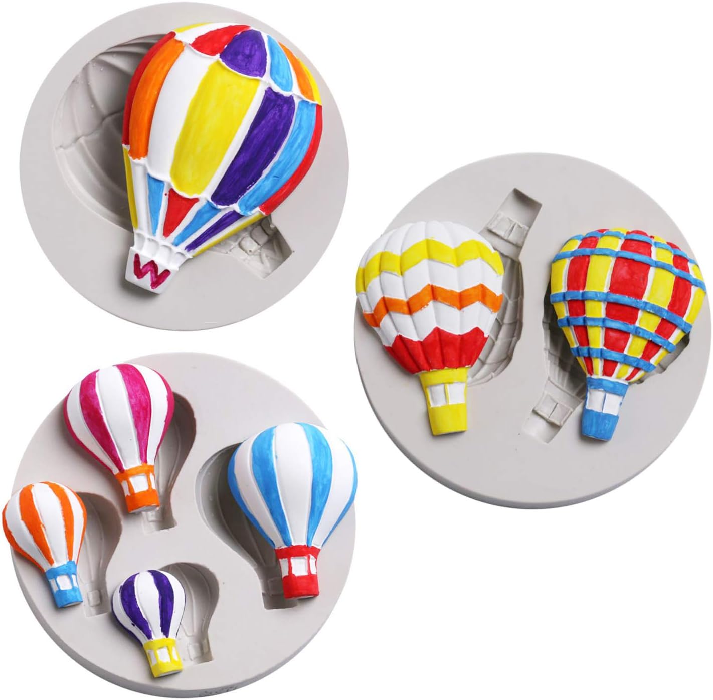 Amazon.com: Tiuyzsle 3pcs/Set Hot Air Balloon Silicone Mold Fondant ...