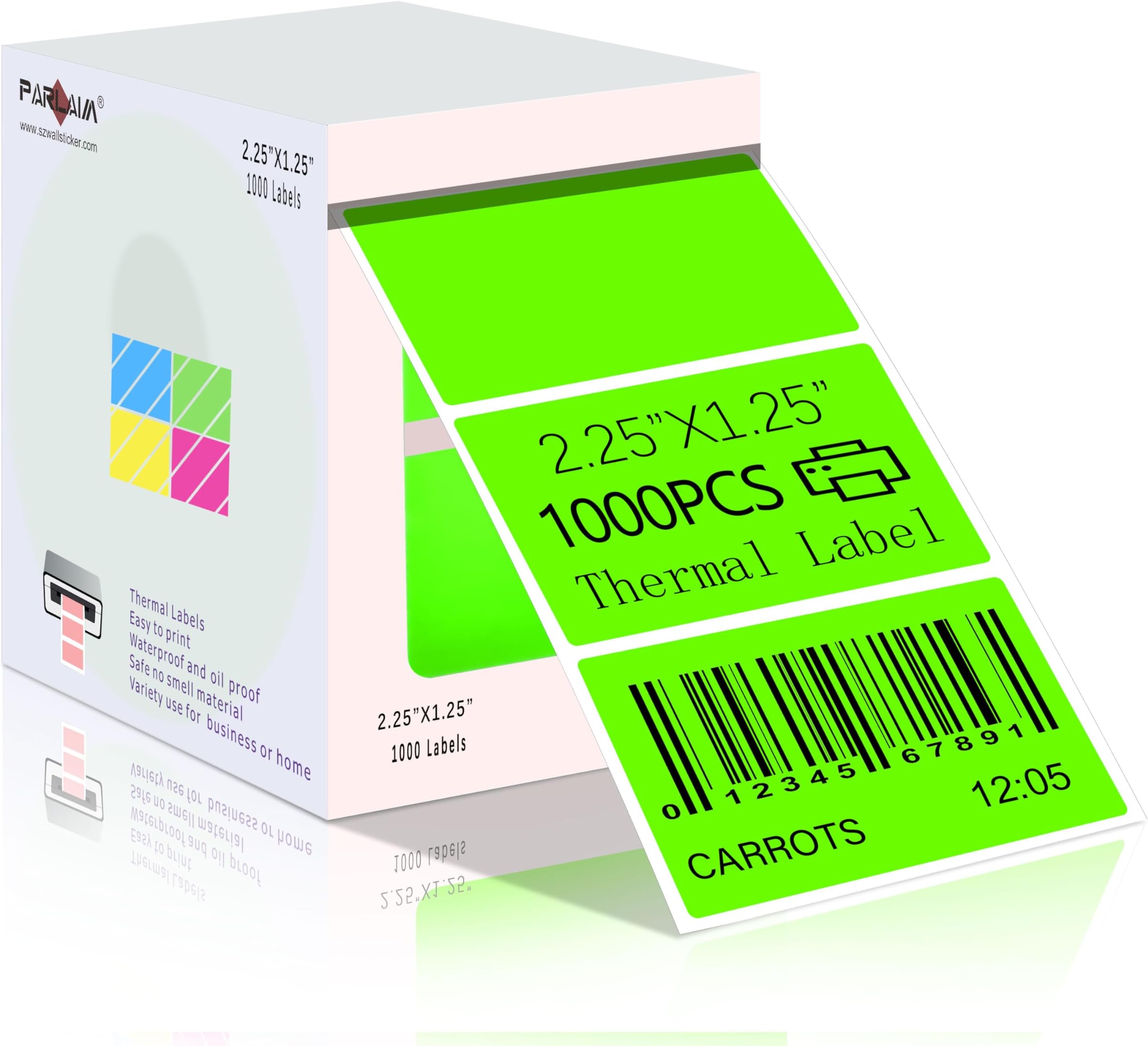 Amazon.com : PARLAIM 2.25X1.25 Inch Rectangle Direct Thermal Labels ...