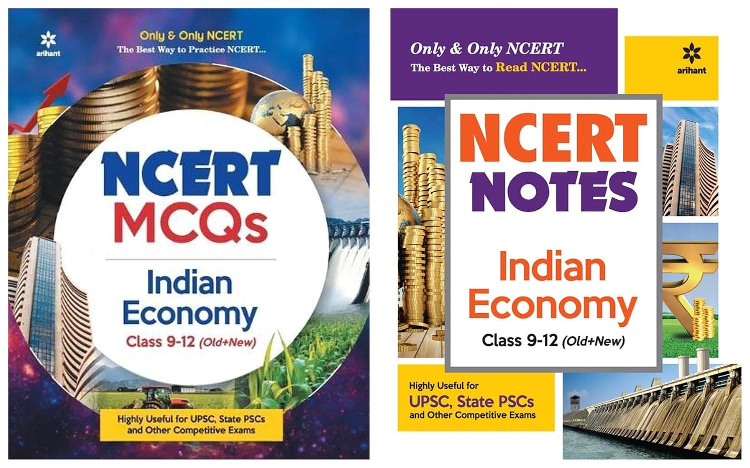 Buy NCERT Notes Indian Economy Class 9-12 (Old+New) & NCERT MCQs Indian ...
