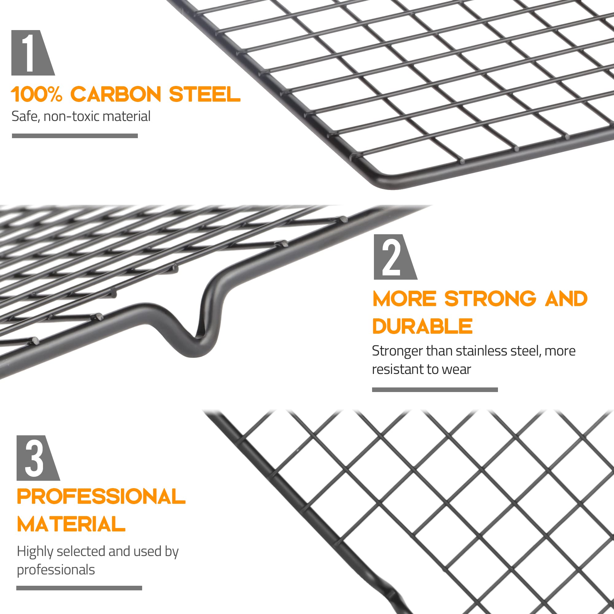 Snapklik.com : Cooling Rack For Cookies Sheets, Set Of 2 Oven Grid Wire ...