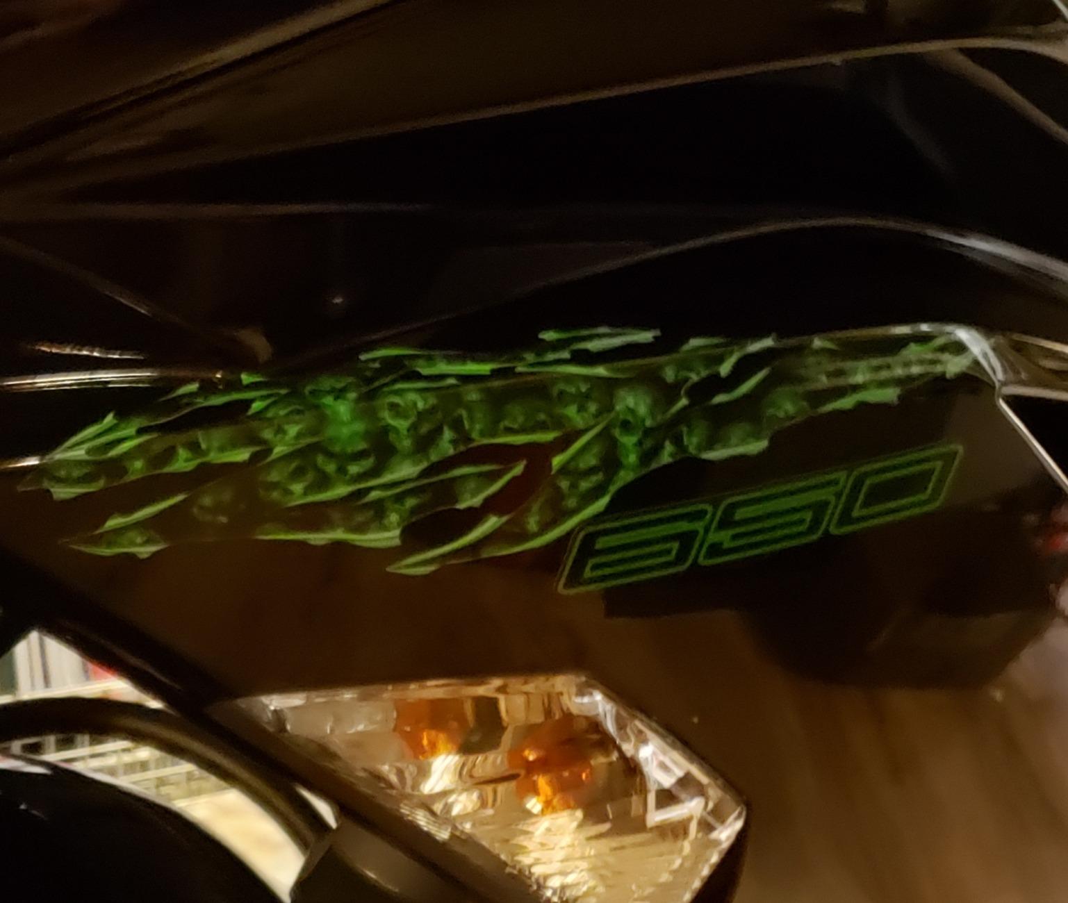 $1/mo - Finance Skull Rip v2 Green Motorcycle Sportbike Cruiser Vinyl ...