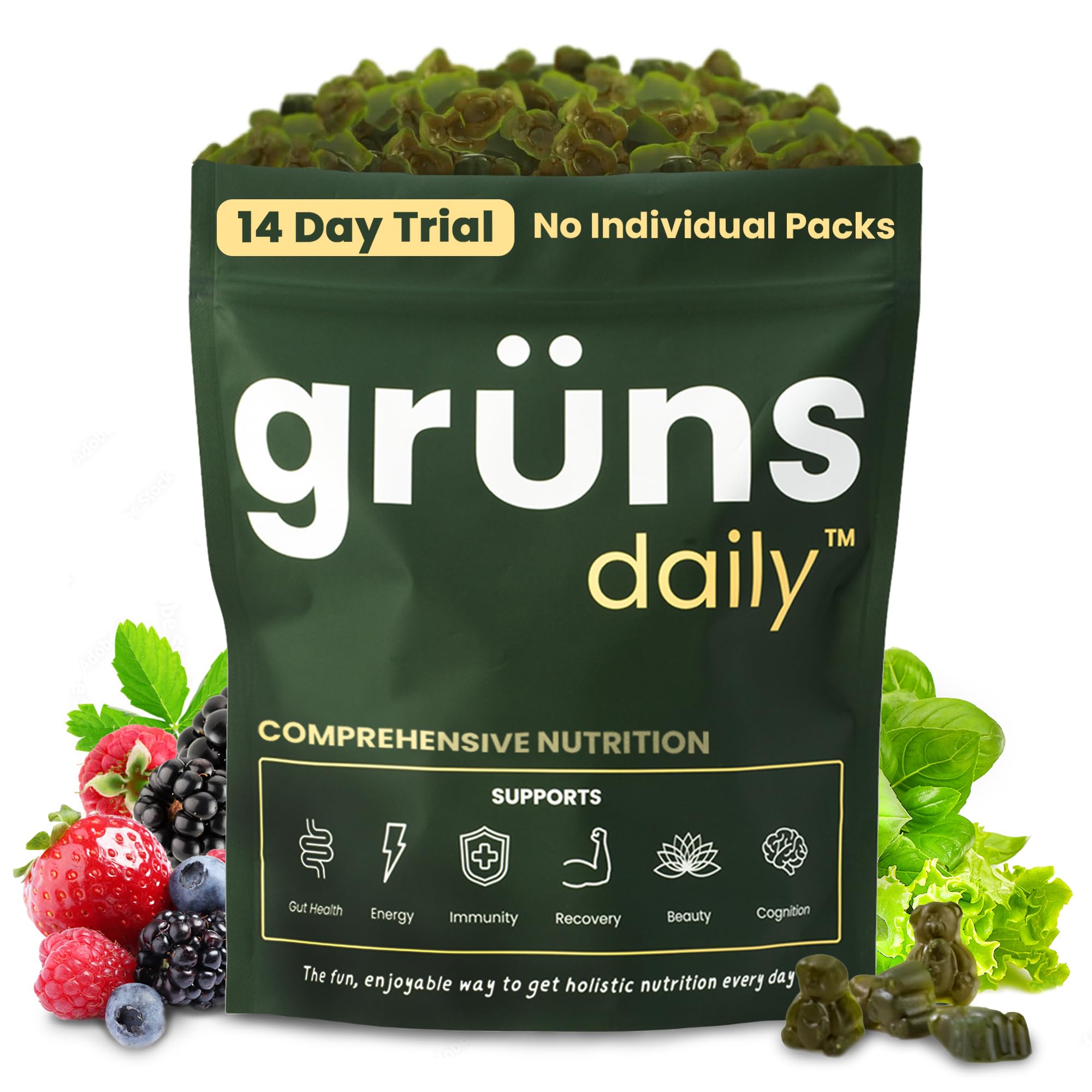 Amazon.com: Gruns Daily Gummies, Super Greens Gummies - Organic ...