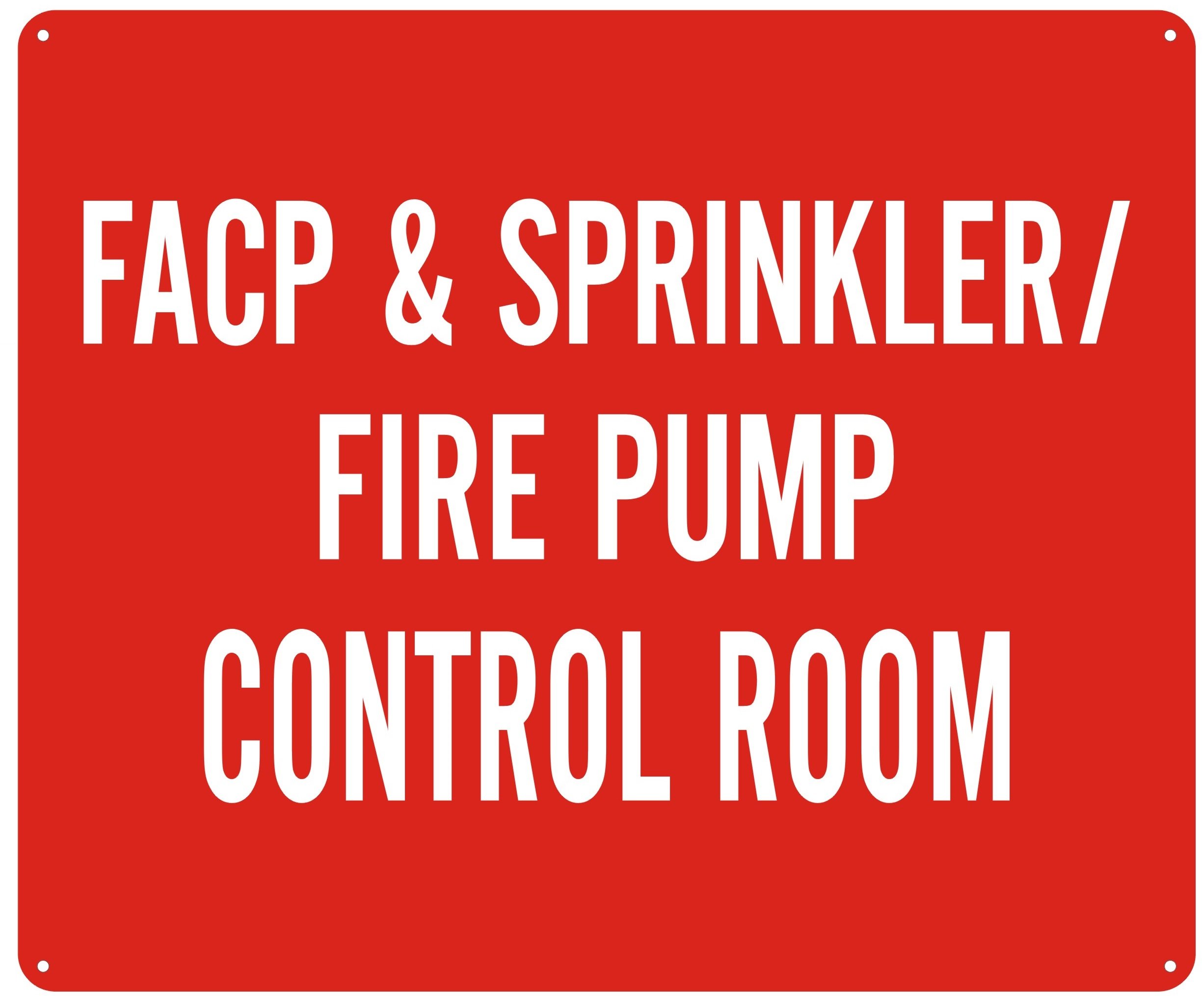 Snapklik.com : FACP & Sprinkler FIRE Pump Control Room Sign