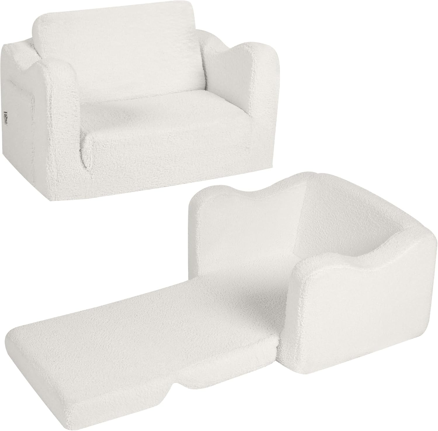 Amazon.com: ZYSMALAT Convertible 2-in-1 Toddler Soft Fold Out Chair ...