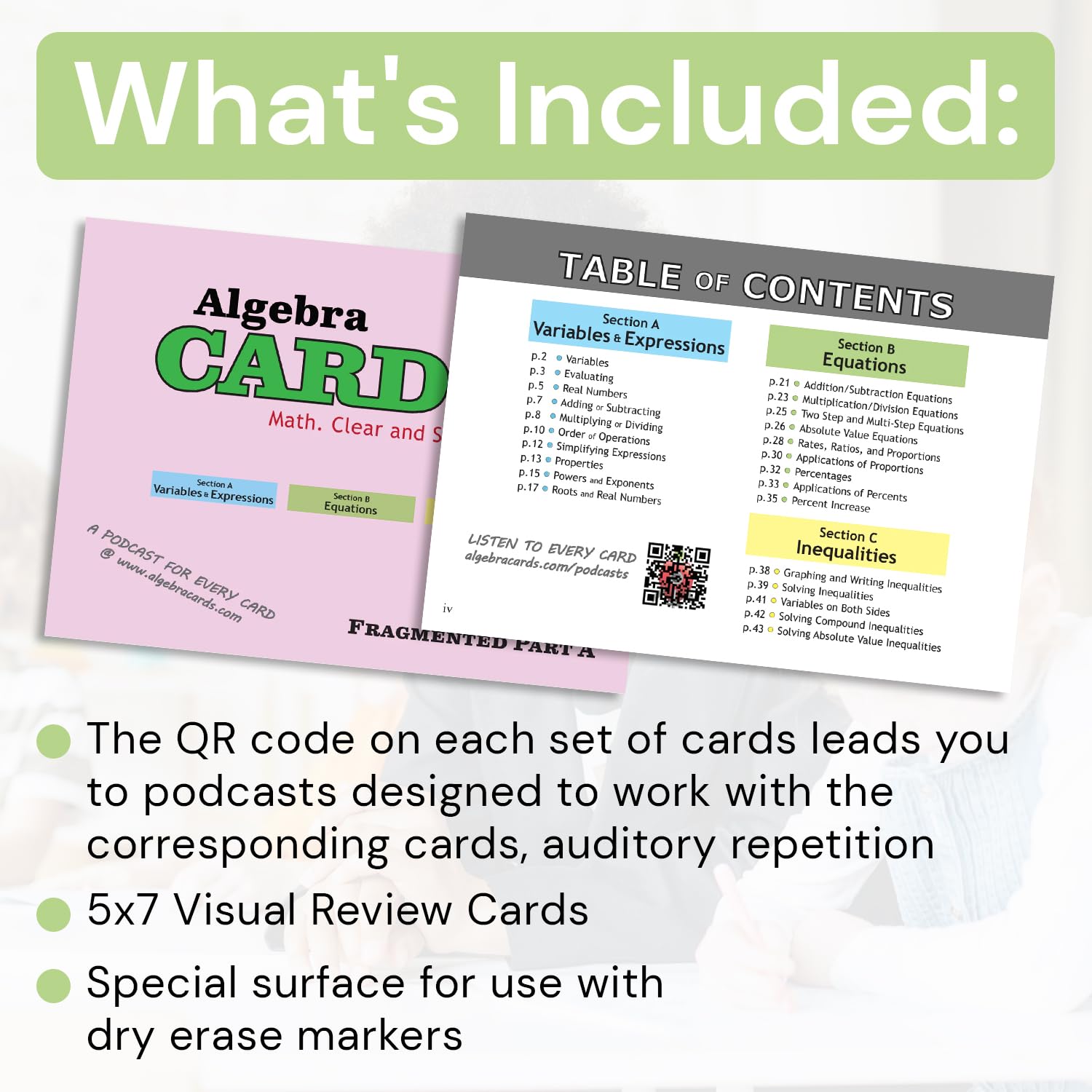 Snapklik.com : AlgebraCards Algebra 1 Math Flash Cards Learning ...