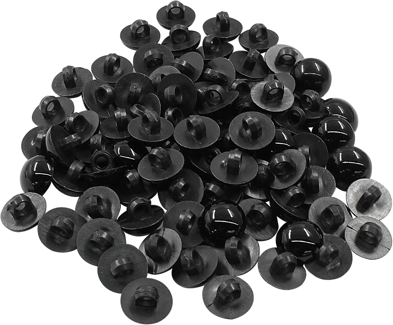 Amazon.com: Jiozermi 100Pcs 12.5mm Black DIY Sewing Crafting Eyes ...