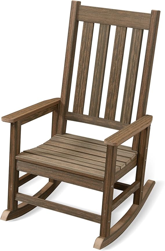 Amazon.com : ACUEL Rocking Chair Outdoor, HDPE Oversized Patio Rocking ...