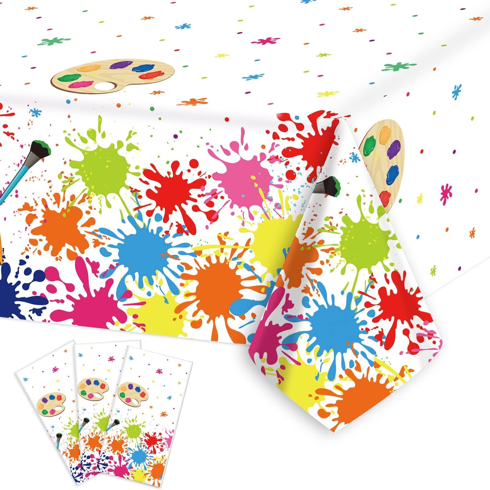 Amazon.com: Fun Express Paint Splatter Tablecloth Roll, Disposable ...
